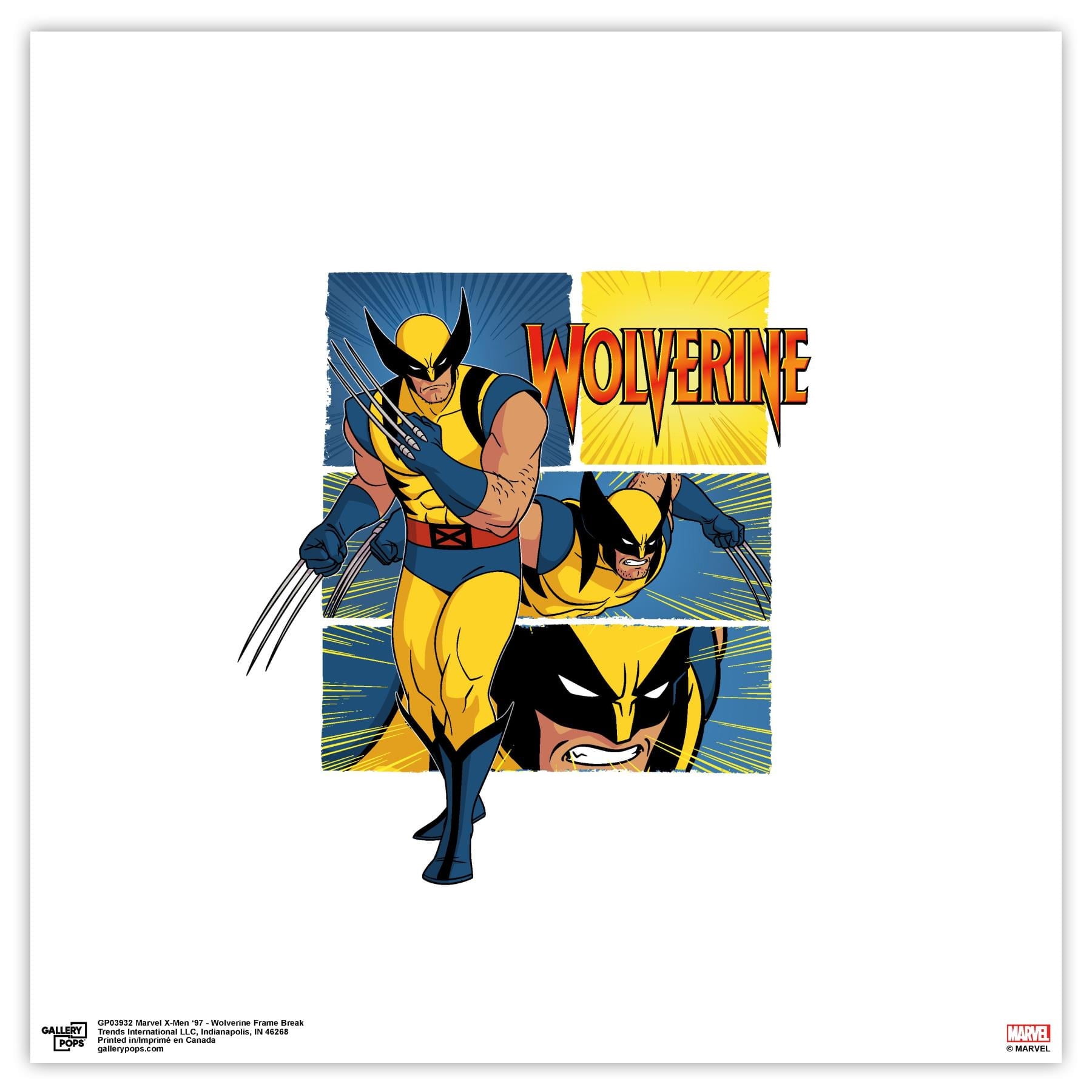 Gallery Pops Marvel X-Men '97 - Wolverine Frame Break Wall Art ...