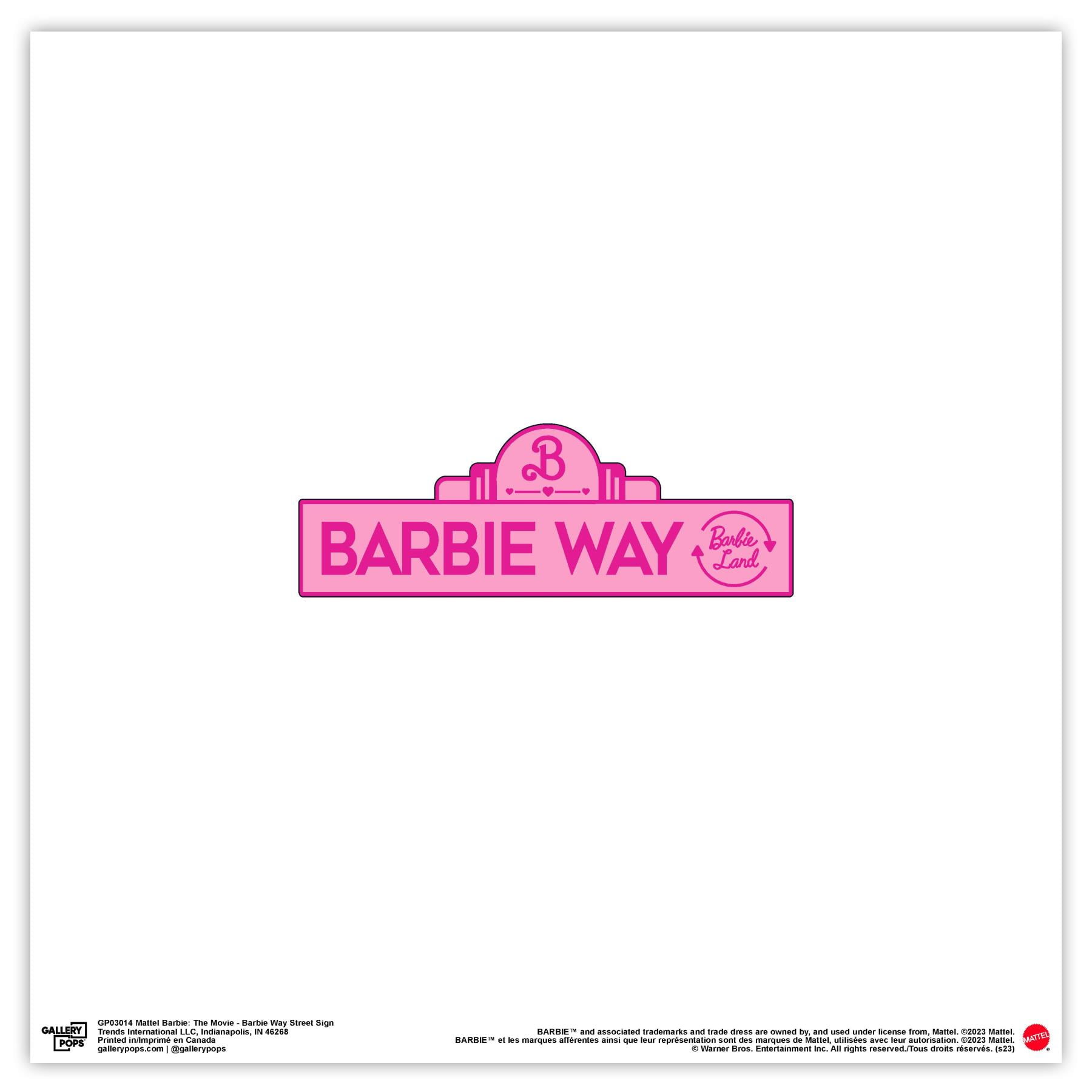 Gallery Pops Mattel Barbie: The Movie - Barbie Way Street Sign Wall Art ...