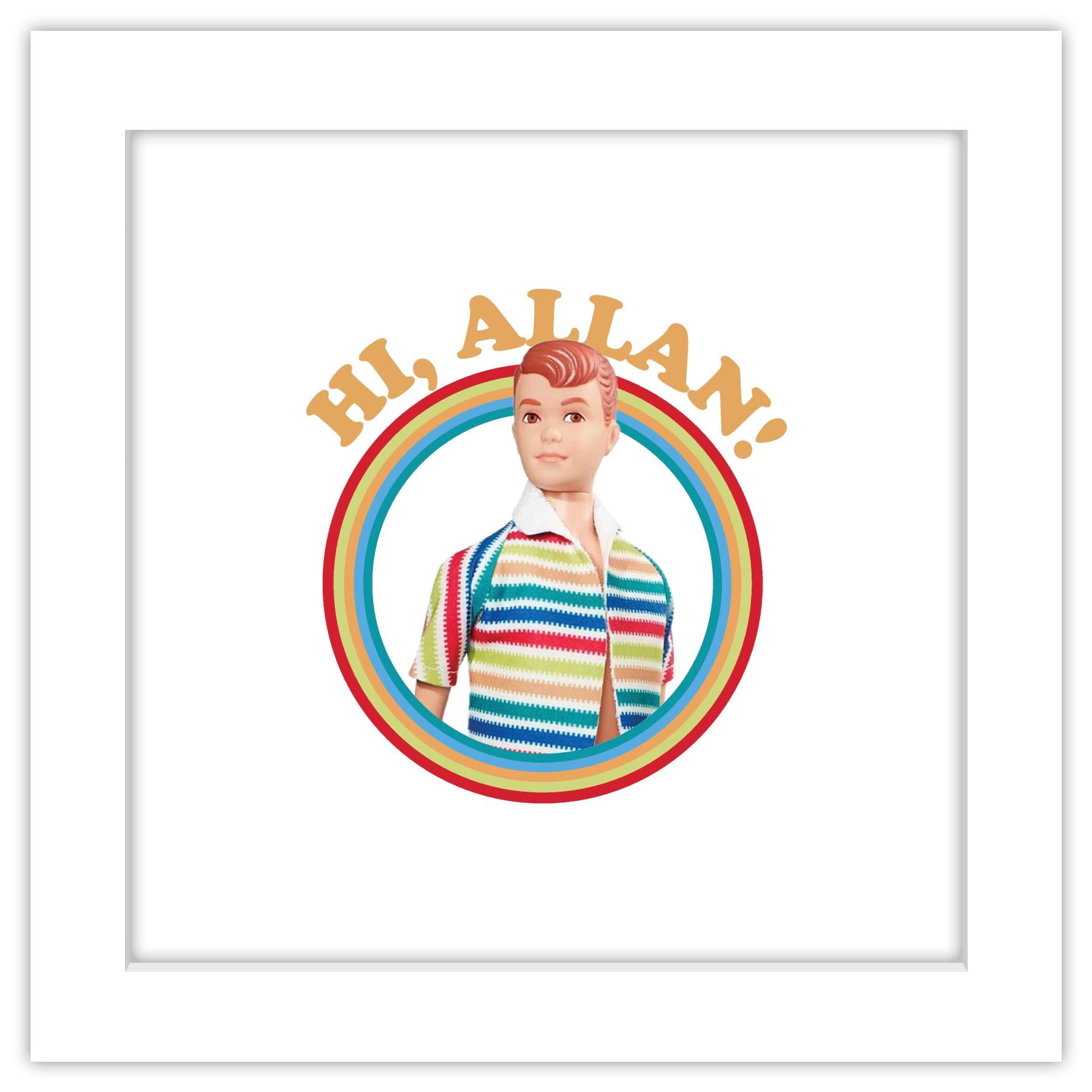 Gallery Pops Mattel Barbie: The Movie - Hi, Allan! Wall Art, White ...
