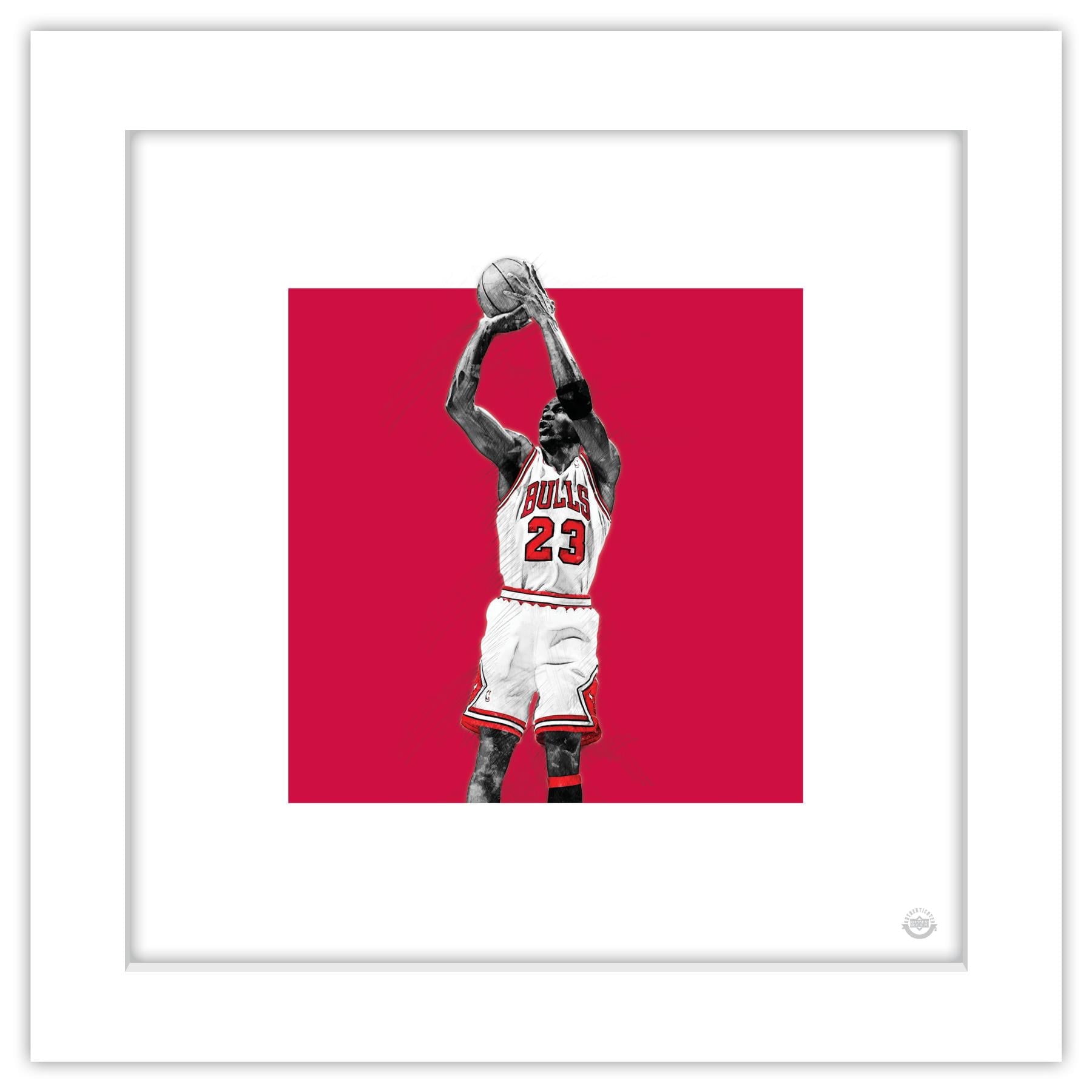 Gallery Pops Michael Jordan - Art Sketch Jumpshot Color Burst Wall Art ...