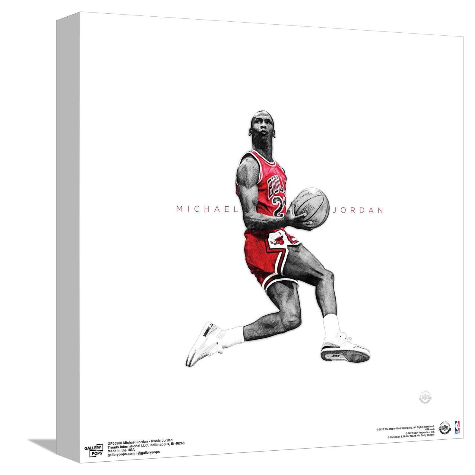 Gallery Pops Michael Jordan - Iconic Jordan Canvas Wall Art, Unframed ...