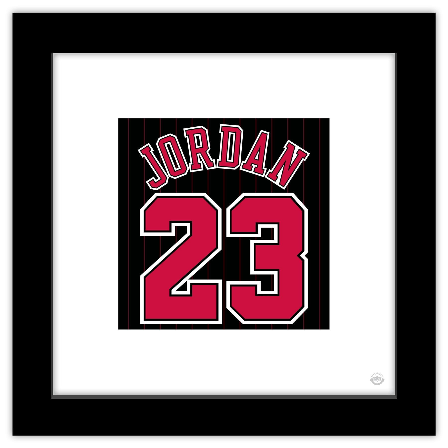 Gallery Pops Michael Jordan - Jersey Number Pin Stripes Wall Art, Black ...
