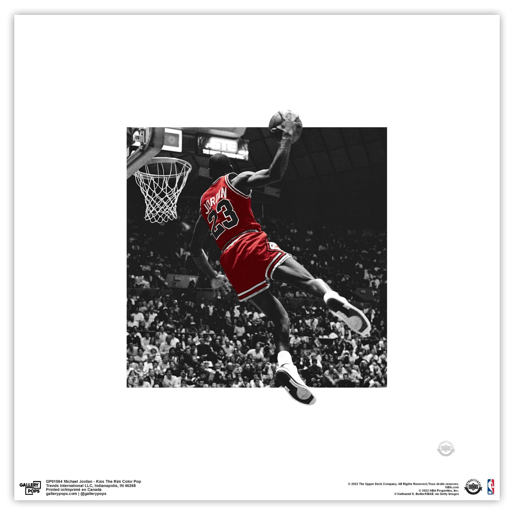 Gallery Pops Michael Jordan - Kiss The Rim Color Pop Wall Art, Unframed ...