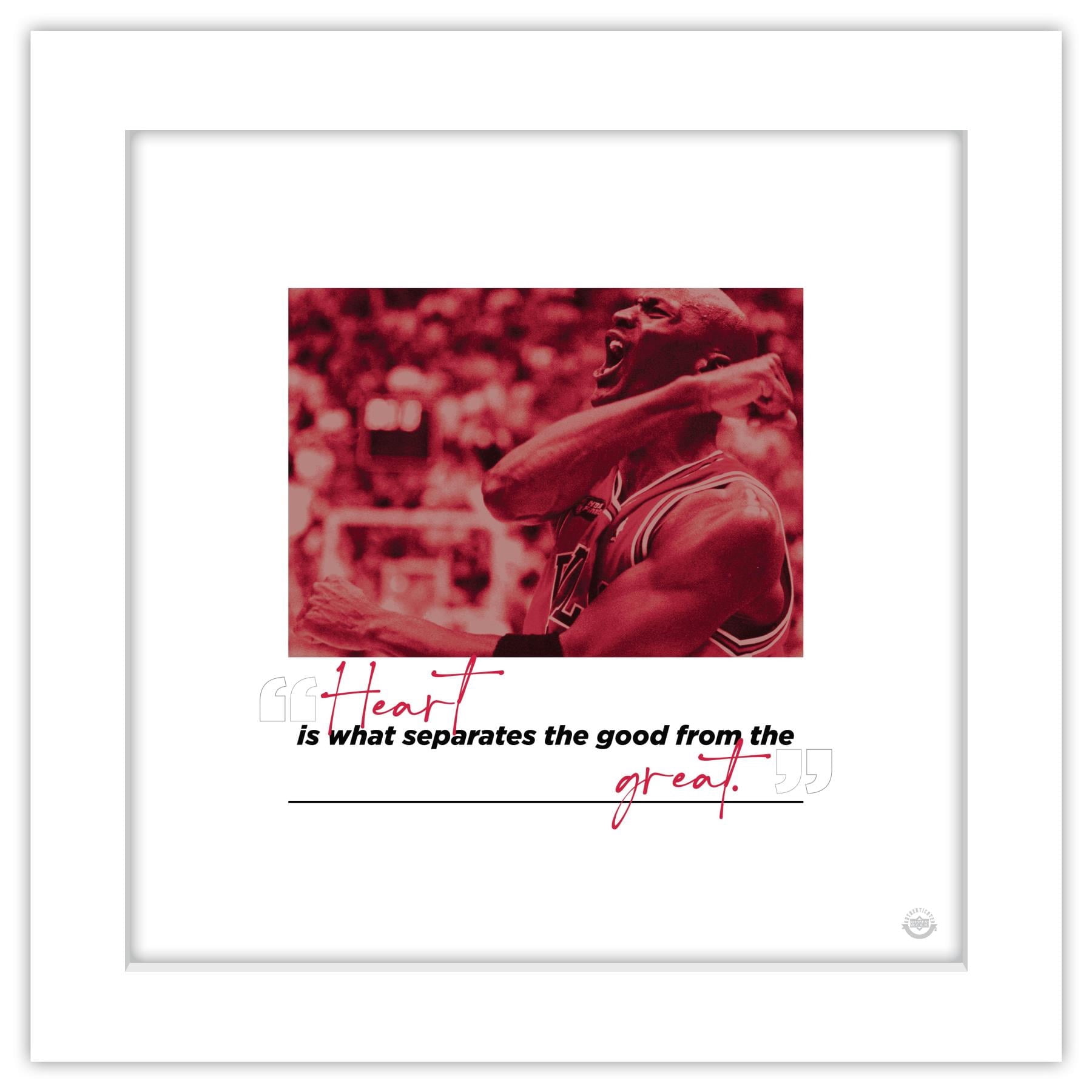 Gallery Pops Michael Jordan - Quote Heart Wall Art, White Framed ...