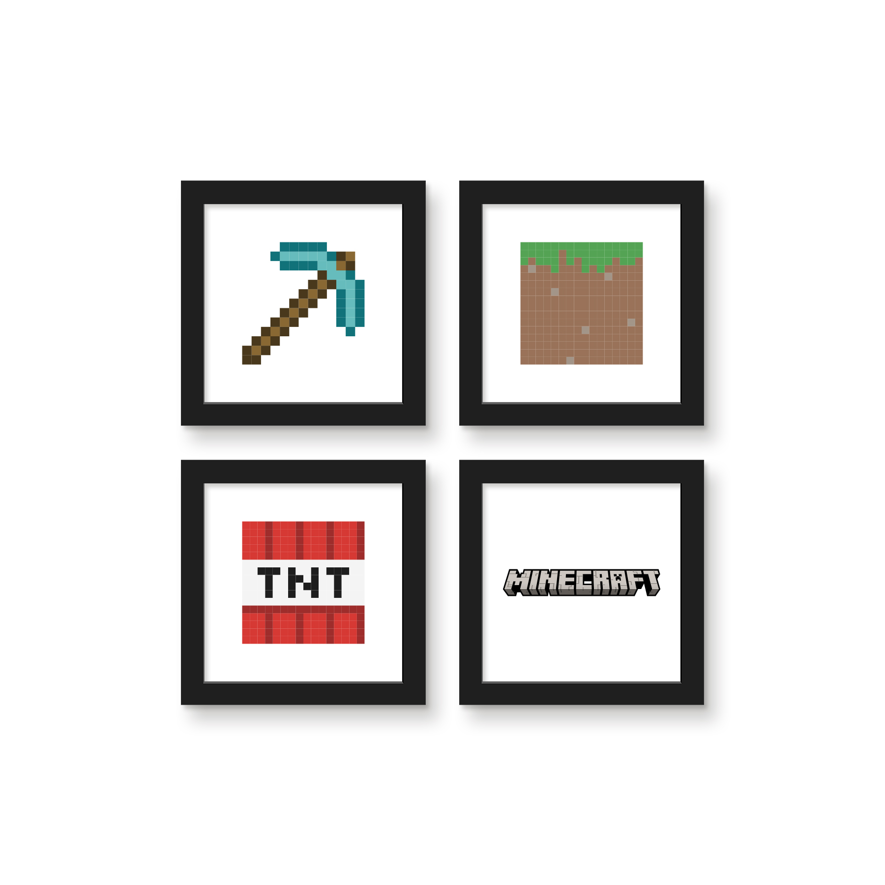 Gallery Pops Minecraft - Builder's Essentials Wall Art Bundle (4-Pack ...