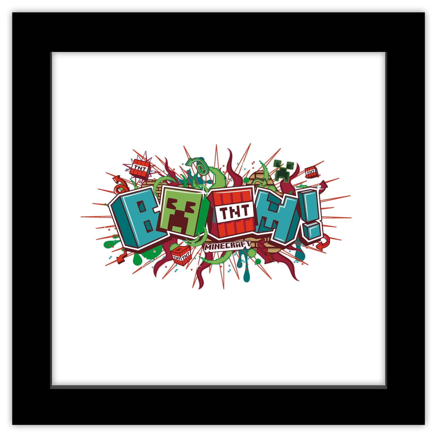 Gallery Pops Minecraft - Funtage Boom TNT Wall Art, Black Framed ...