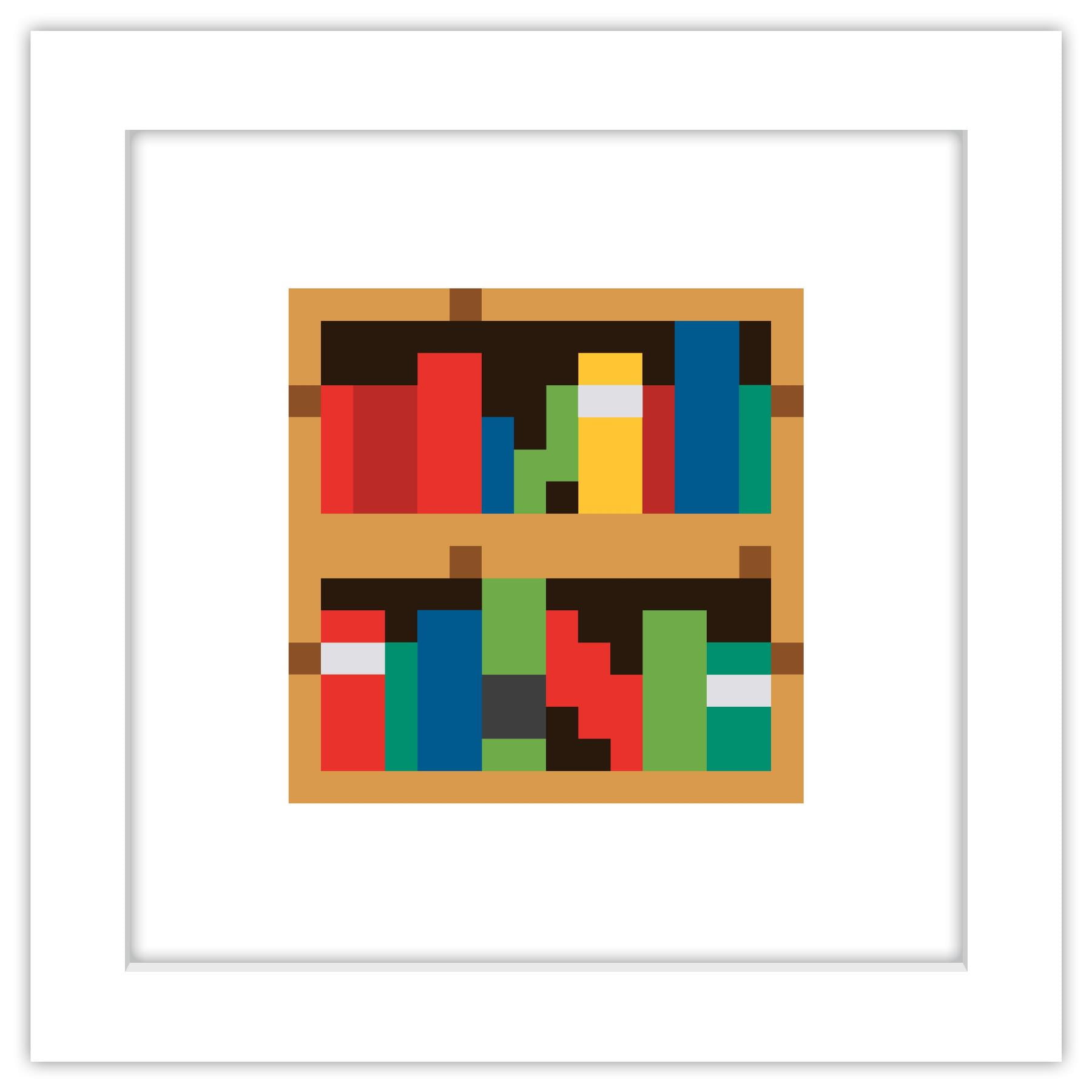 Gallery Pops Minecraft: Iconic Pixels - Blocks - Bookshelf Wall Art ...