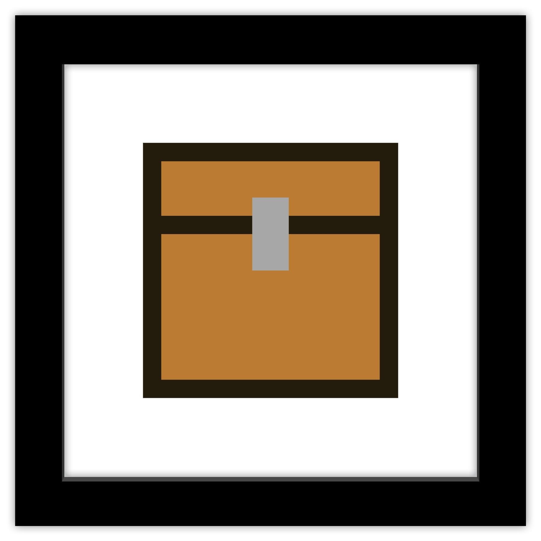 Gallery Pops Minecraft: Iconic Pixels - Blocks - Chest Wall Art, Black ...