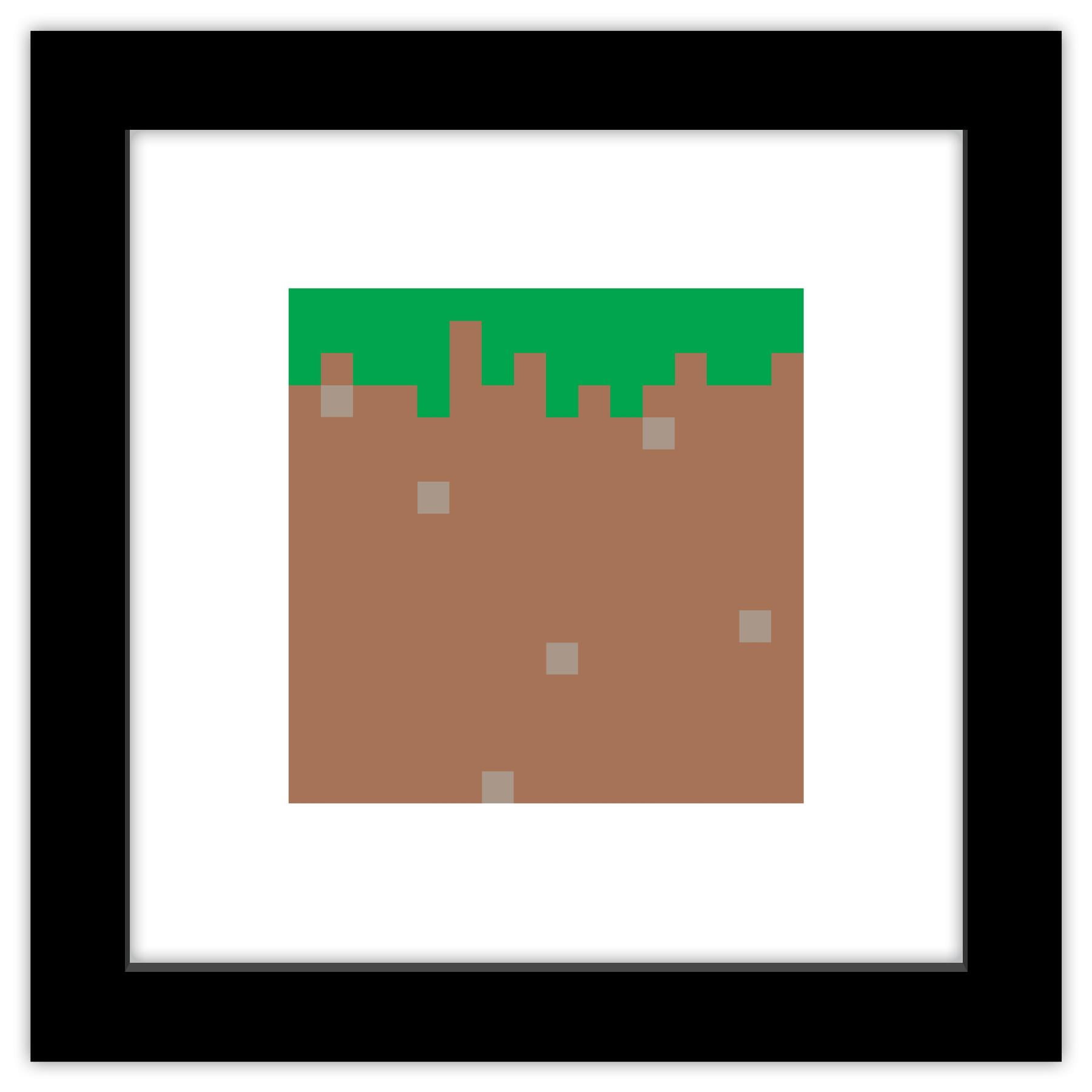 Gallery Pops Minecraft: Iconic Pixels - Blocks - Grass Wall Art, Black ...