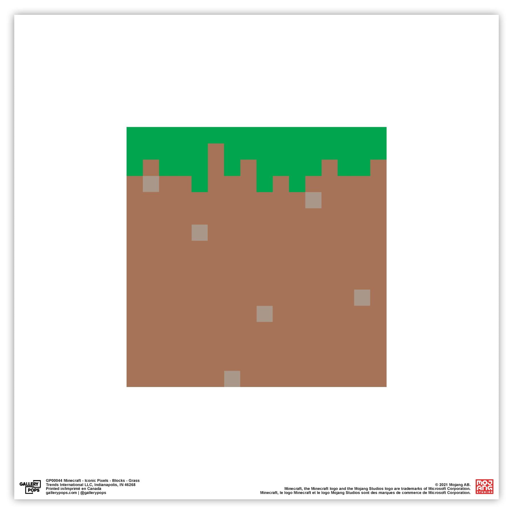 Gallery Pops Minecraft: Iconic Pixels - Blocks - Grass Wall Art ...