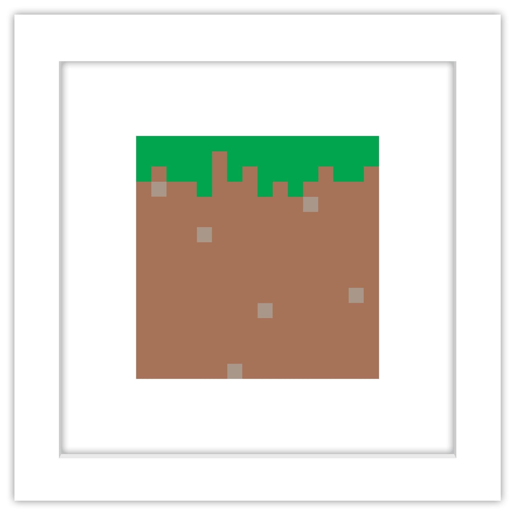 Gallery Pops Minecraft: Iconic Pixels - Blocks - Grass Wall Art, White ...