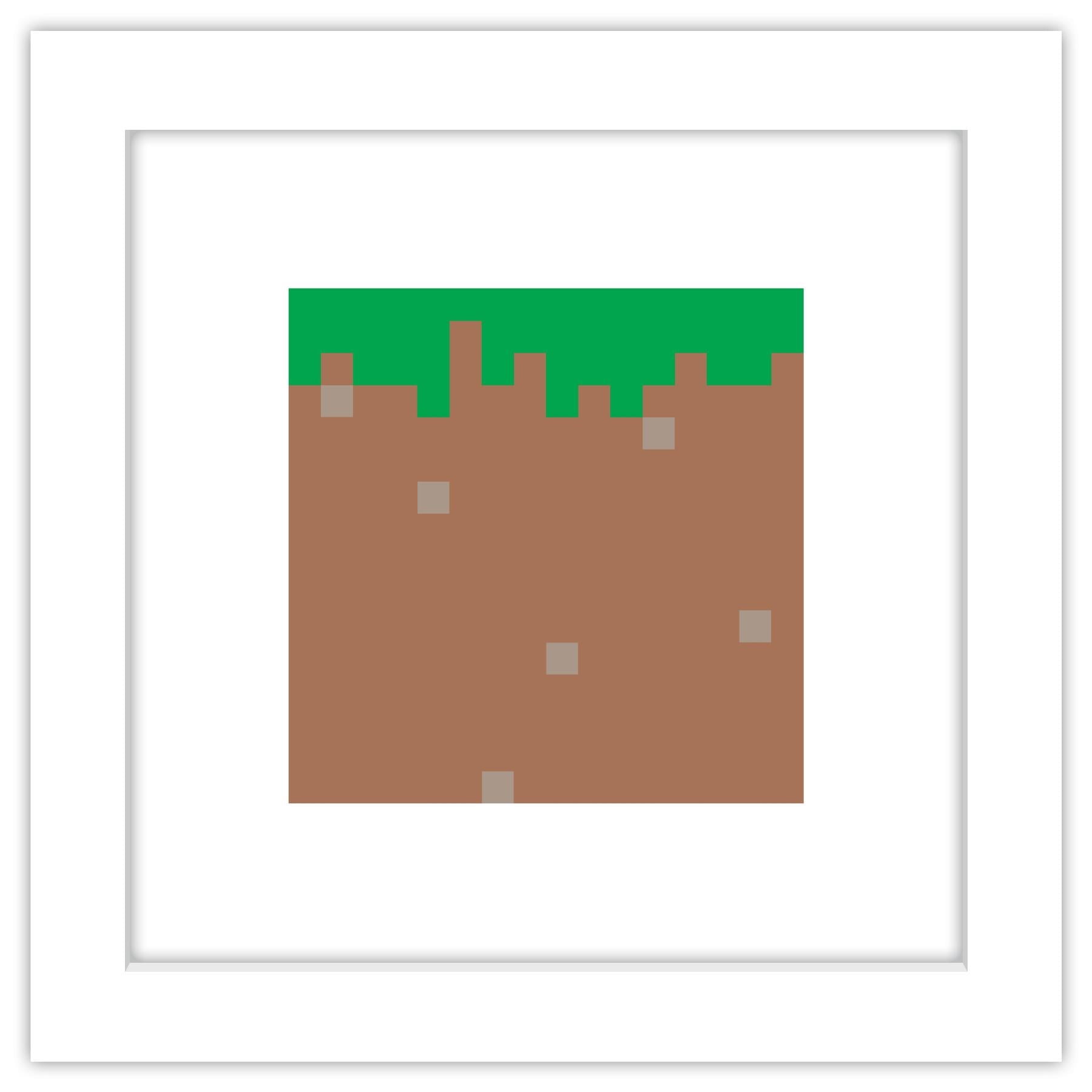 Gallery Pops Minecraft: Iconic Pixels - Blocks - Grass Wall Art, White ...