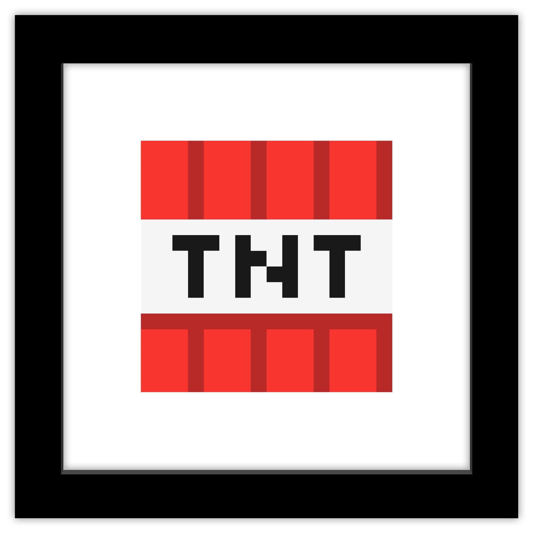 Gallery Pops Minecraft: Iconic Pixels - Blocks - TNT Wall Art, Black ...