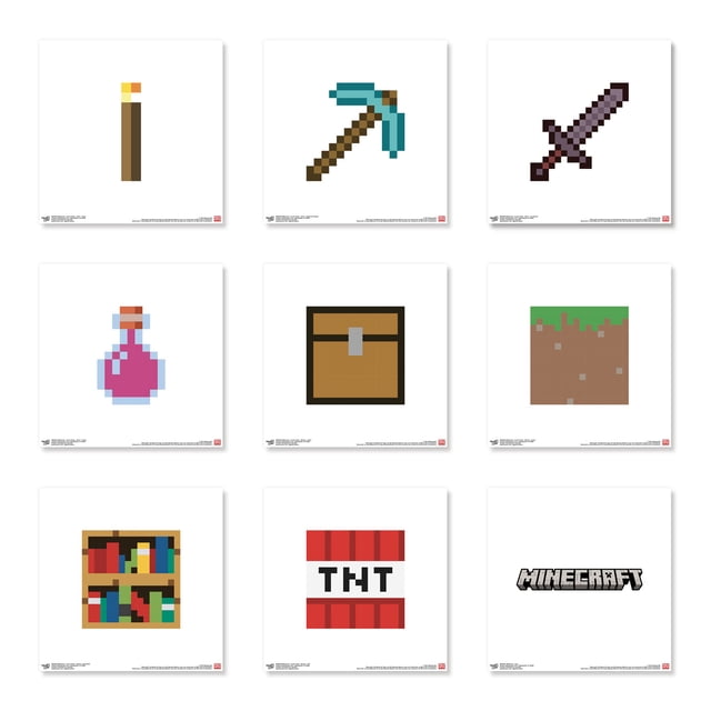 Gallery Pops Minecraft - Iconic Pixels Builder's Essentials Wall Art ...