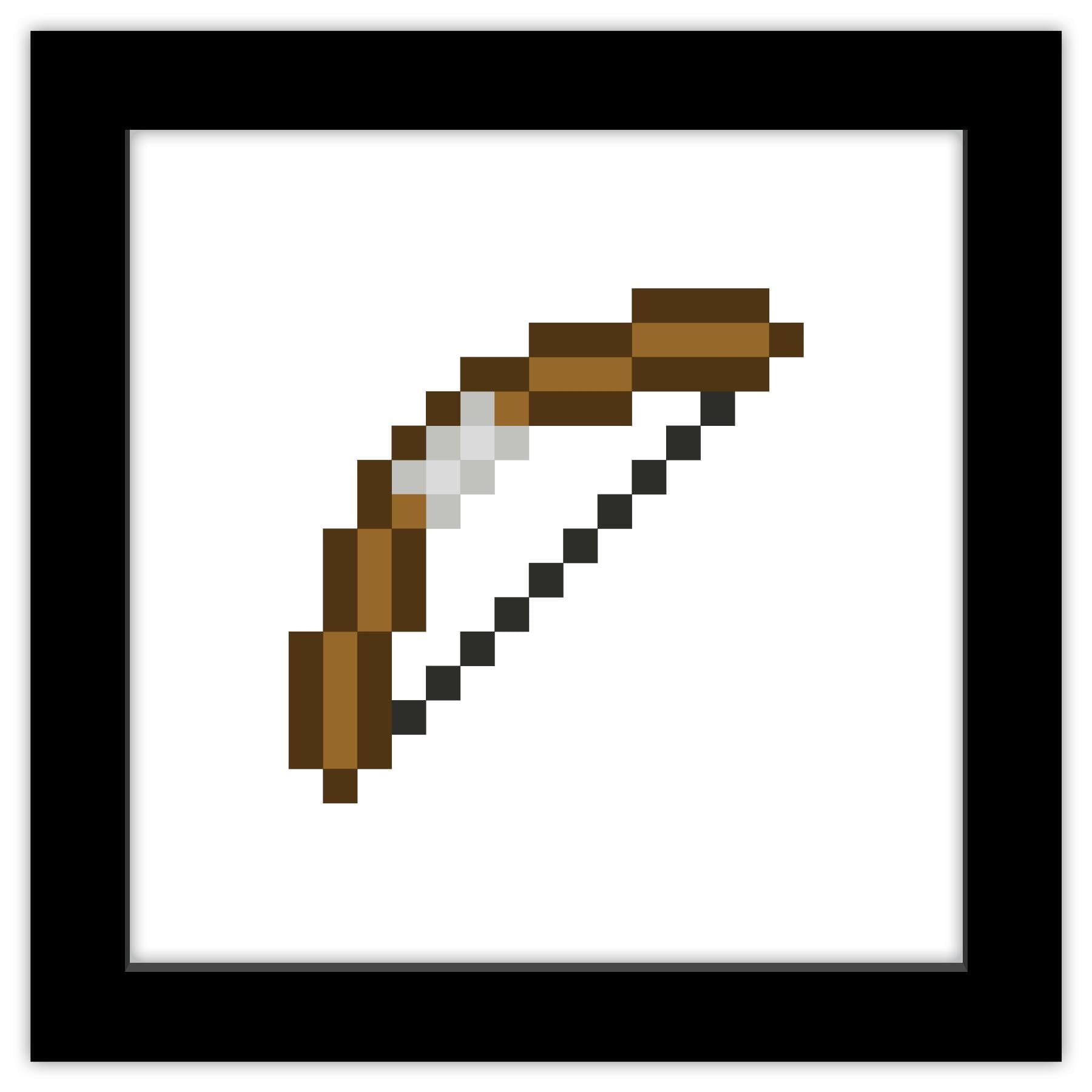 Gallery Pops Minecraft: Iconic Pixels - Items - Bow Wall Art, Black ...
