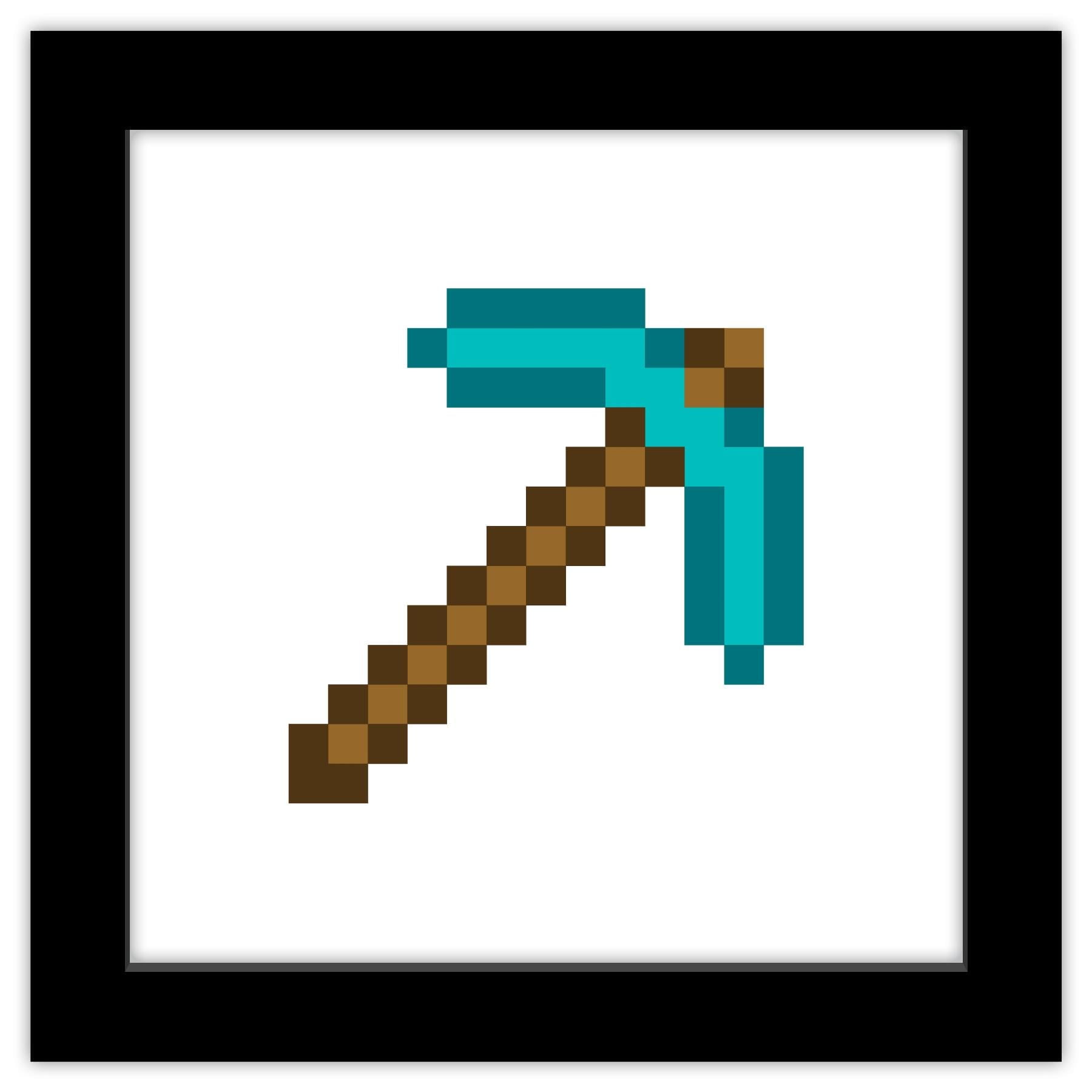 Gallery Pops Minecraft: Iconic Pixels - Items - Diamond Pickaxe Wall ...