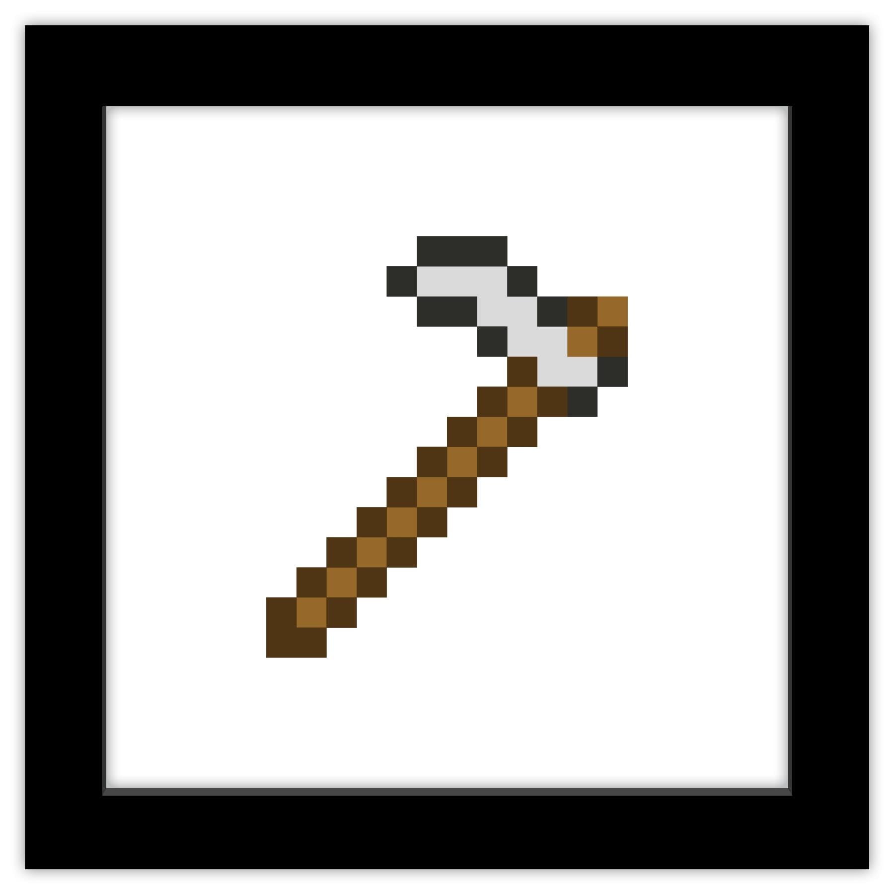 Gallery Pops Minecraft: Iconic Pixels - Items - Iron Hoe Wall Art ...