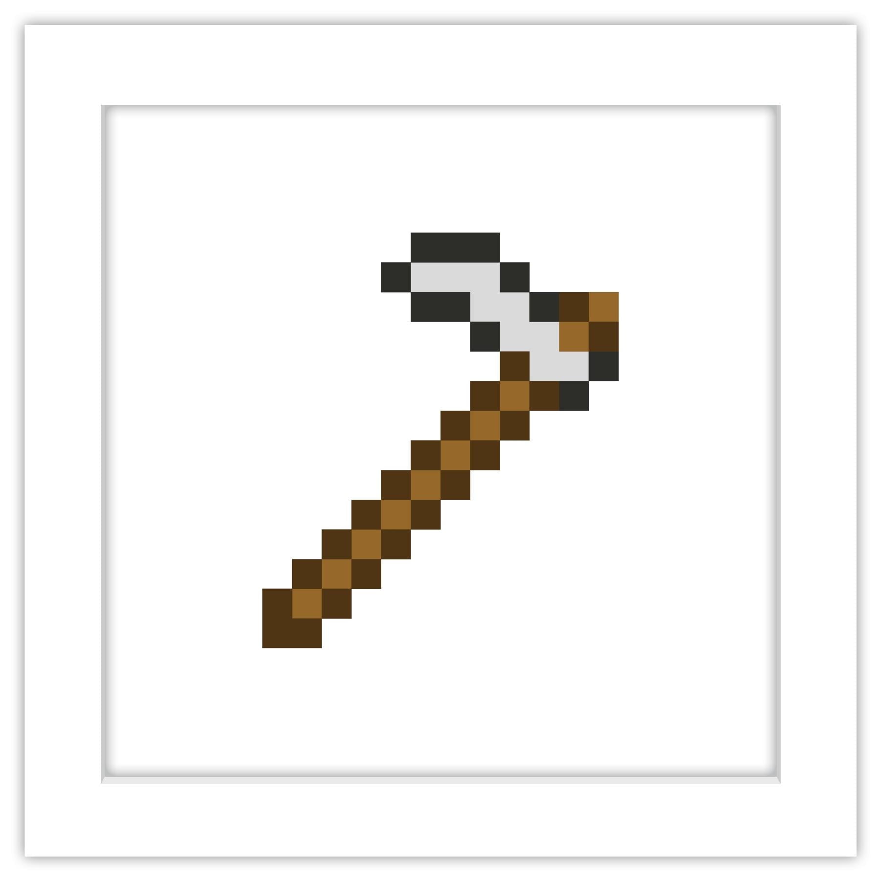 Gallery Pops Minecraft: Iconic Pixels - Items - Iron Hoe Wall Art ...