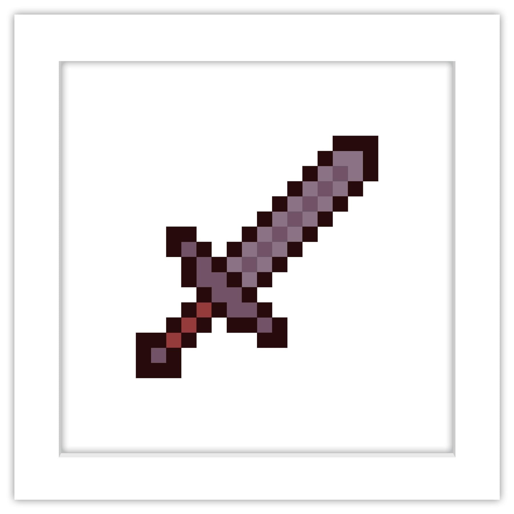 Gallery Pops Minecraft: Iconic Pixels - Items - Iron Sword Wall Art ...