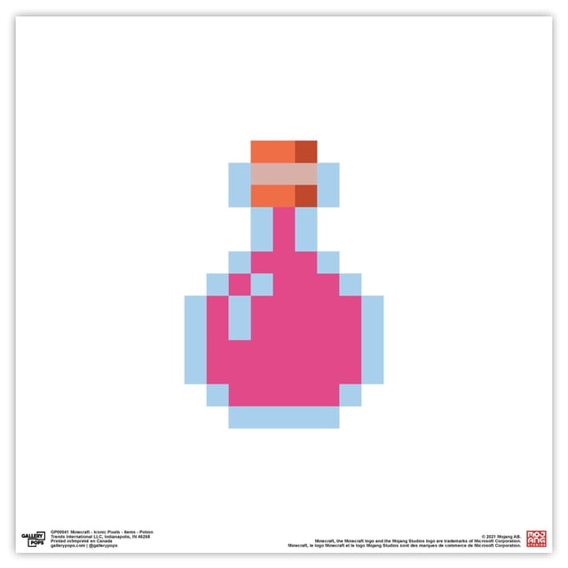 Gallery Pops Minecraft: Iconic Pixels - Items - Potion Wall Art ...