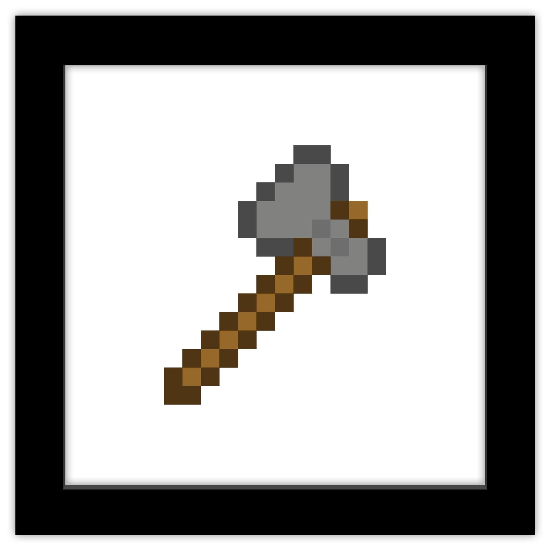 Gallery Pops Minecraft: Iconic Pixels - Items - Stone Axe Wall Art ...