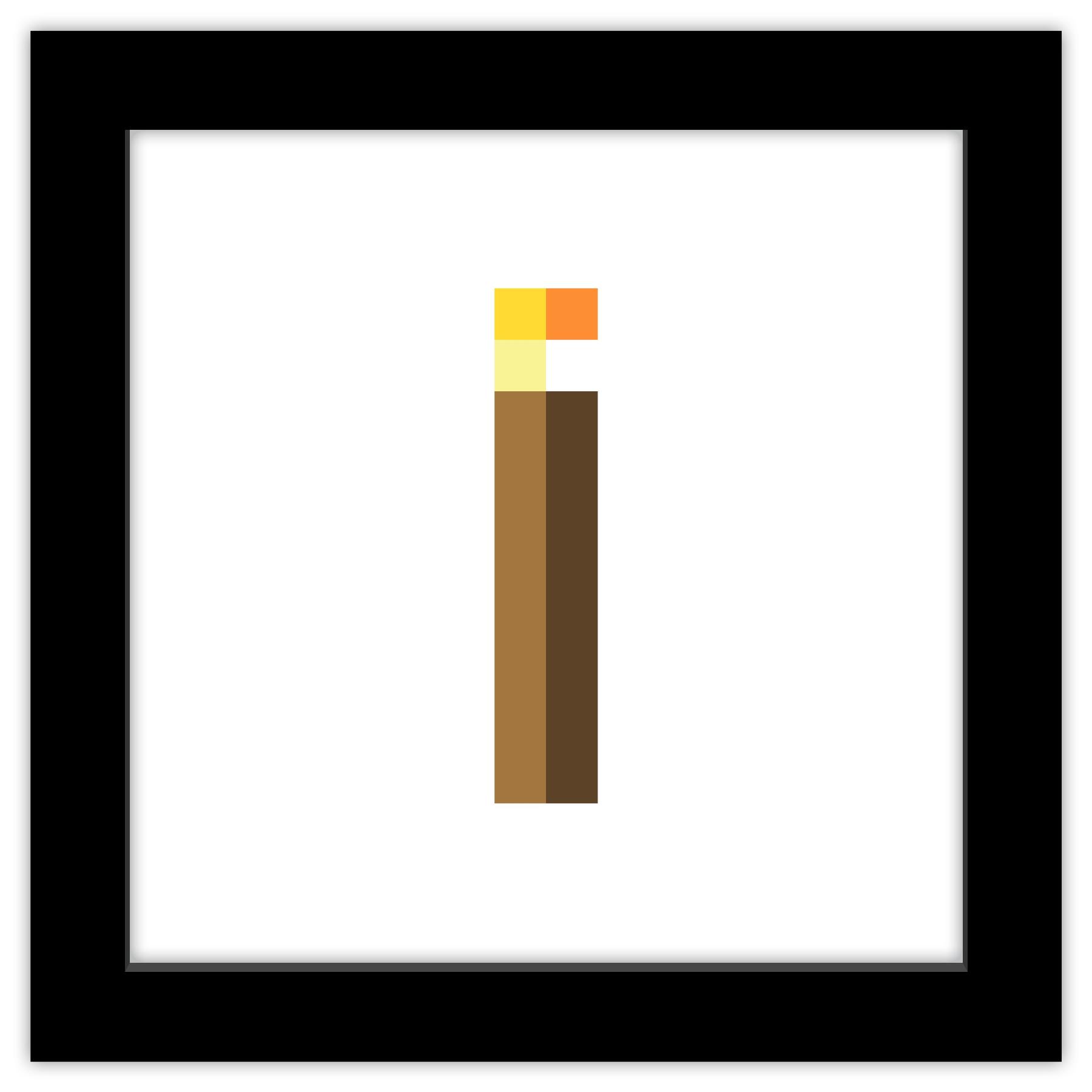 Gallery Pops Minecraft: Iconic Pixels - Items - Torch Wall Art, Black ...