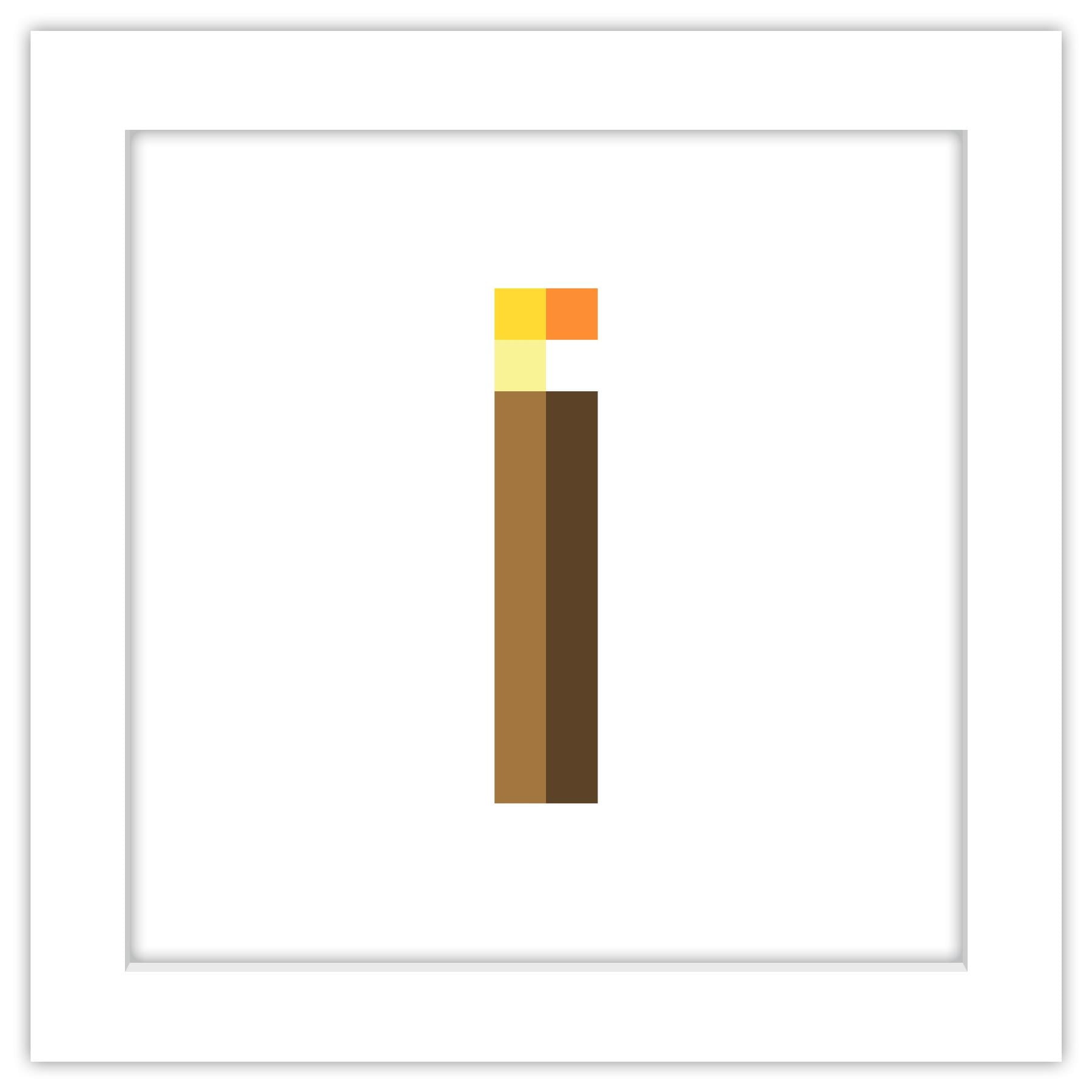 Gallery Pops Minecraft: Iconic Pixels - Items - Torch Wall Art, White ...