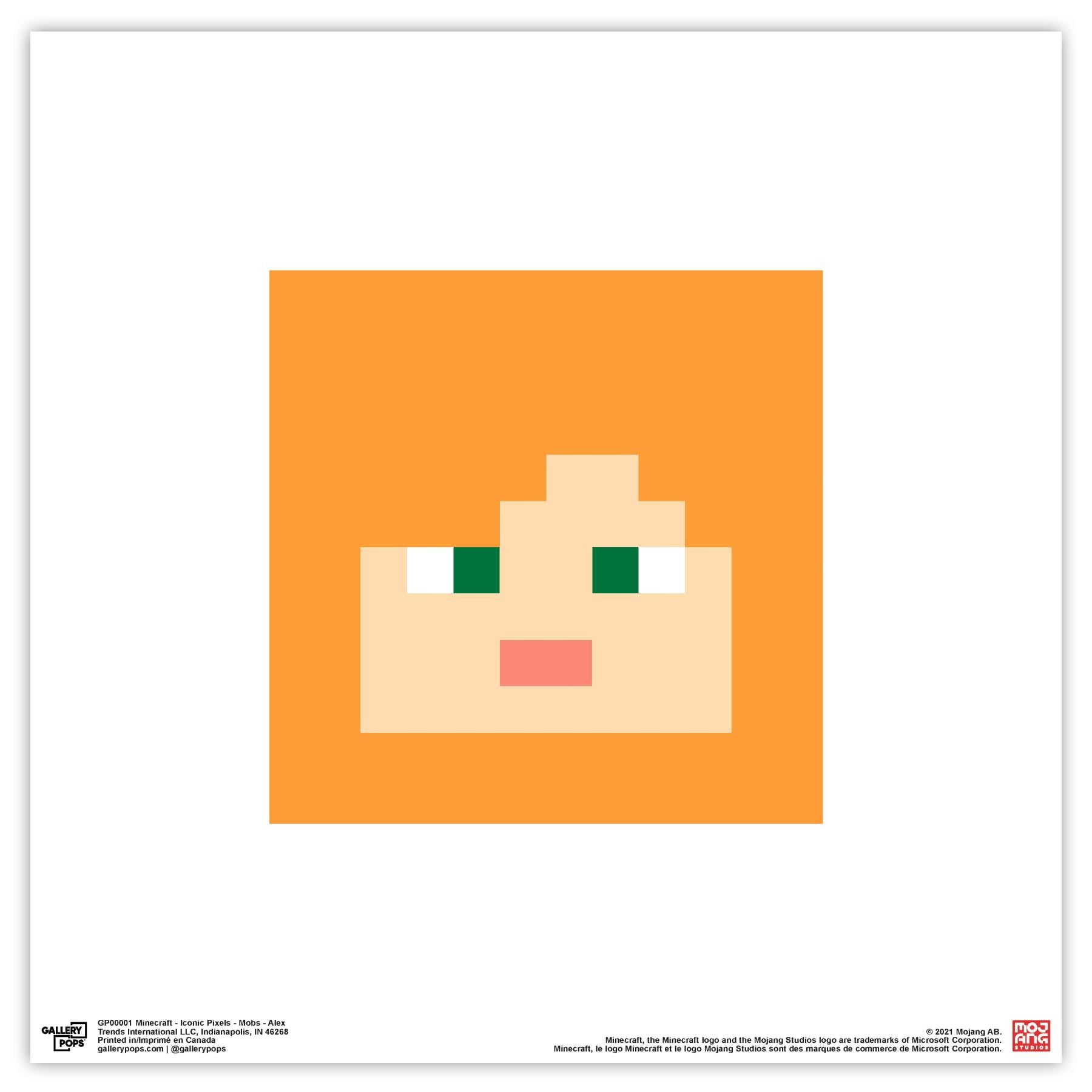 Gallery Pops Minecraft: Iconic Pixels - Mobs - Alex Wall Art, Unframed ...