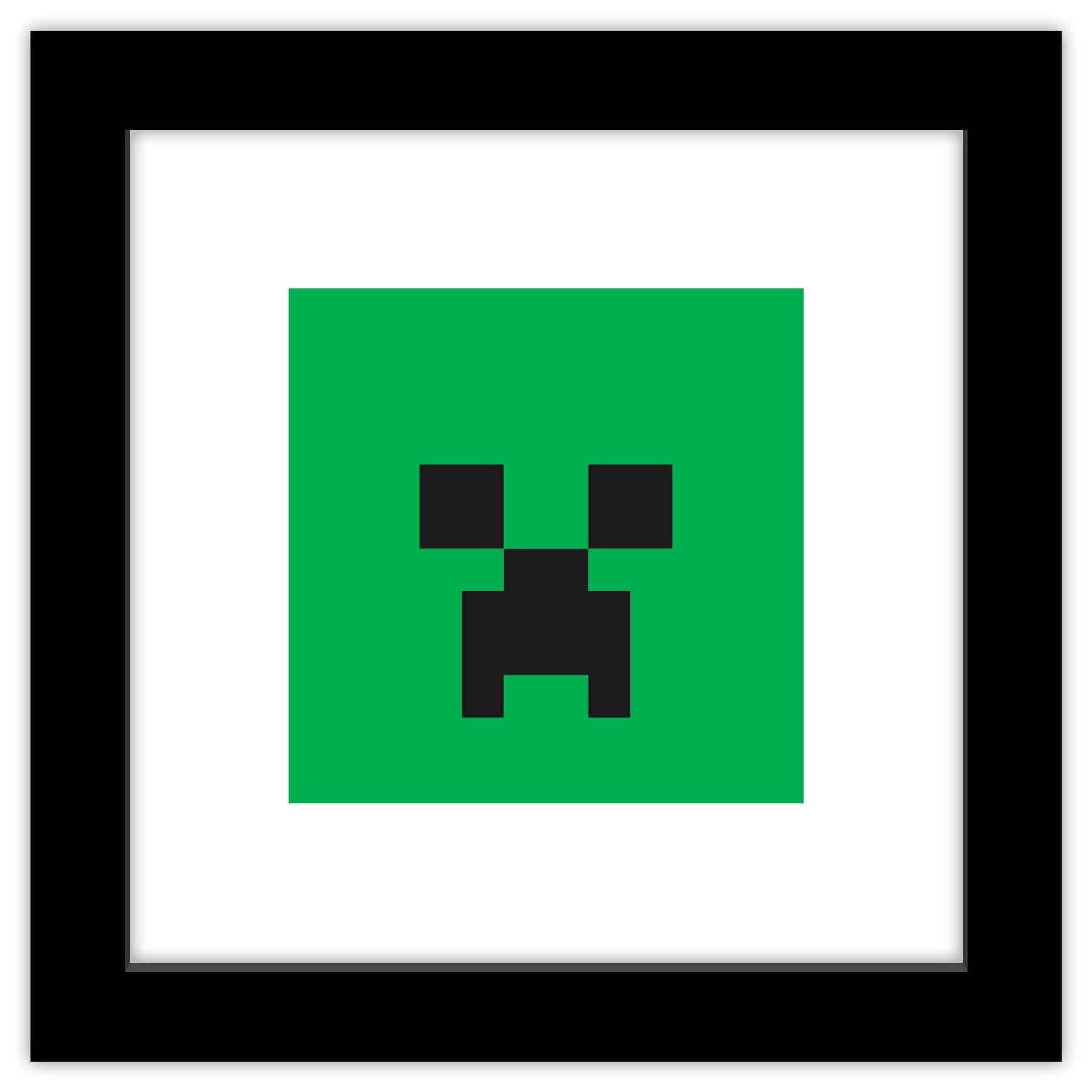 Gallery Pops Minecraft: Iconic Pixels - Mobs - Creeper Wall Art, Black ...