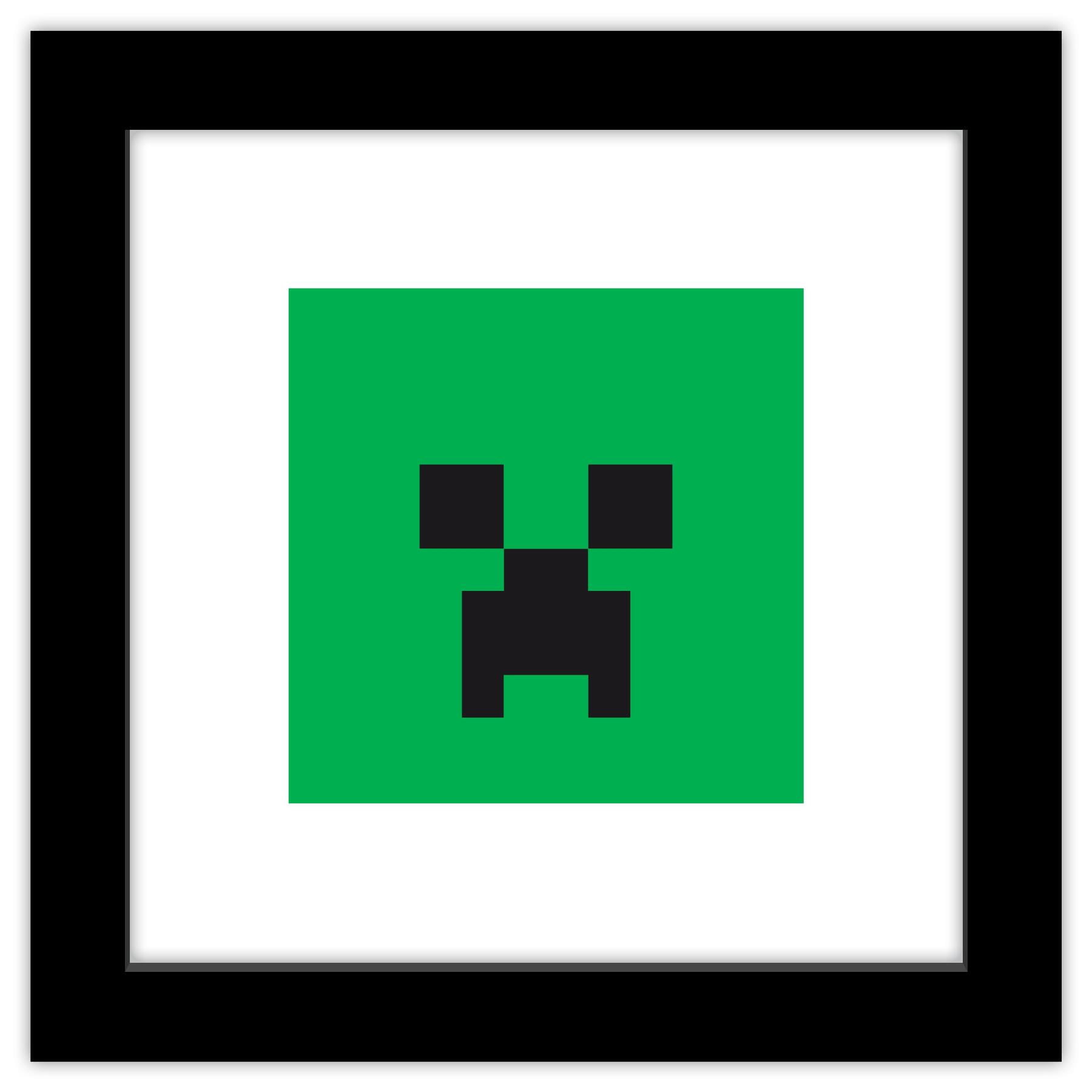 Gallery Pops Minecraft: Iconic Pixels - Mobs - Creeper Wall Art, Black ...