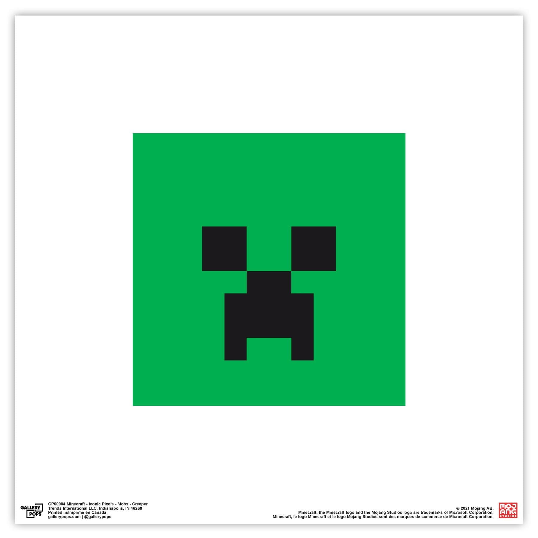 Gallery Pops Minecraft: Iconic Pixels - Mobs - Creeper Wall Art ...