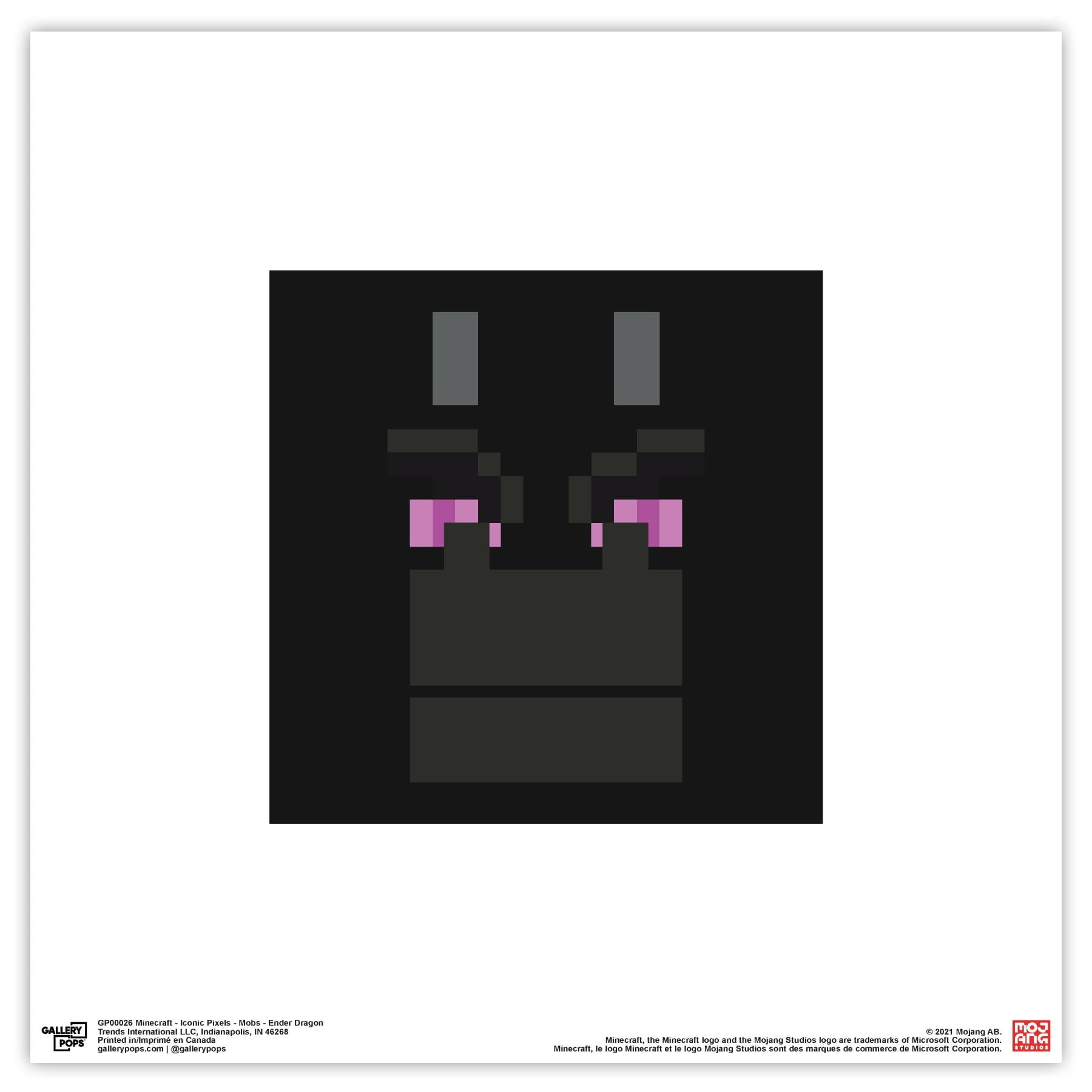 Gallery Pops Minecraft: Iconic Pixels - Mobs - Ender Dragon Wall Art ...