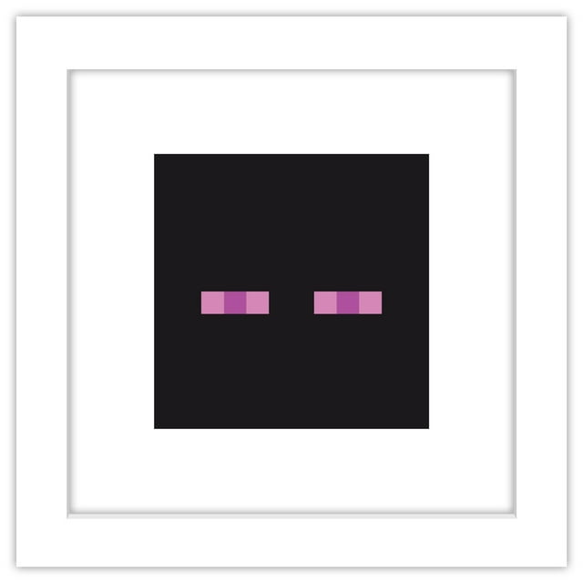 Gallery Pops Minecraft: Iconic Pixels - Mobs - Enderman Wall Art, White ...