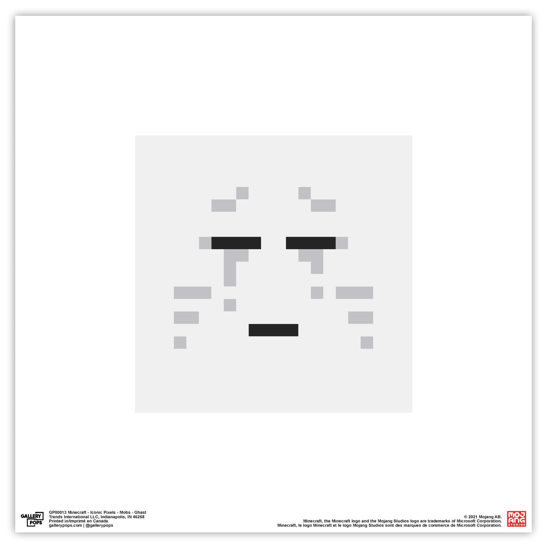Gallery Pops Minecraft: Iconic Pixels - Mobs - Ghast Wall Art, Unframed ...