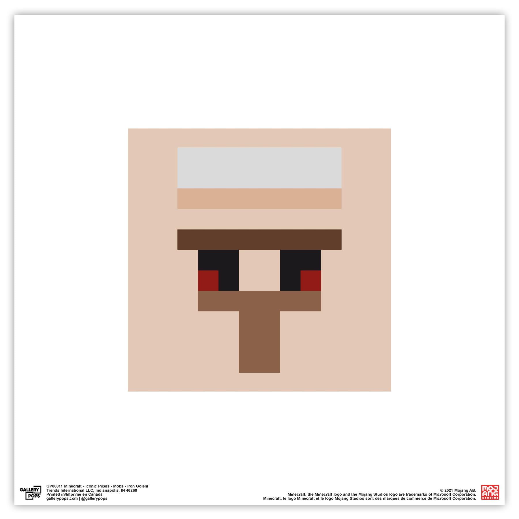 Gallery Pops Minecraft: Iconic Pixels - Mobs - Iron Golem Wall Art ...
