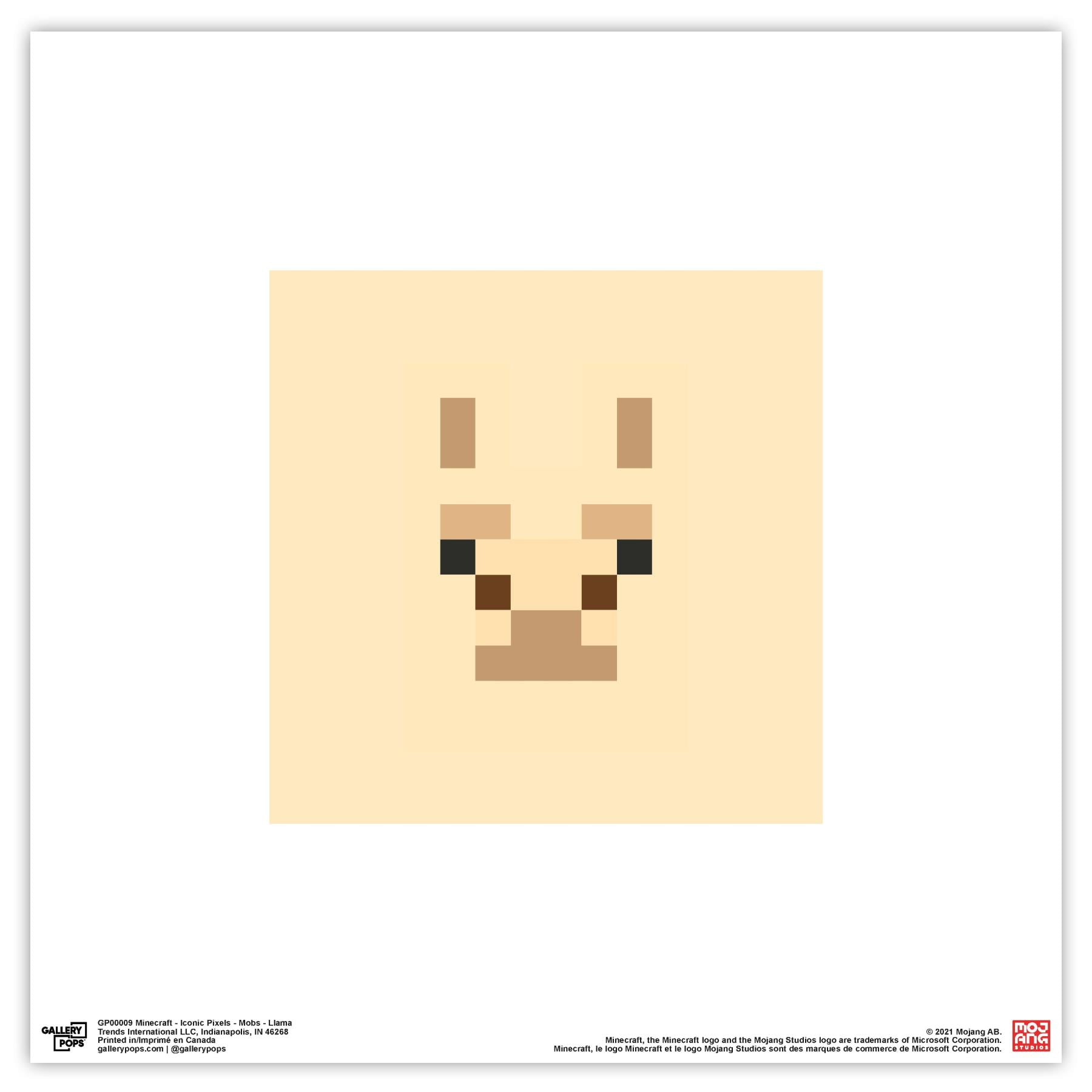 Gallery Pops Minecraft: Iconic Pixels - Mobs - Llama Wall Art, Unframed ...