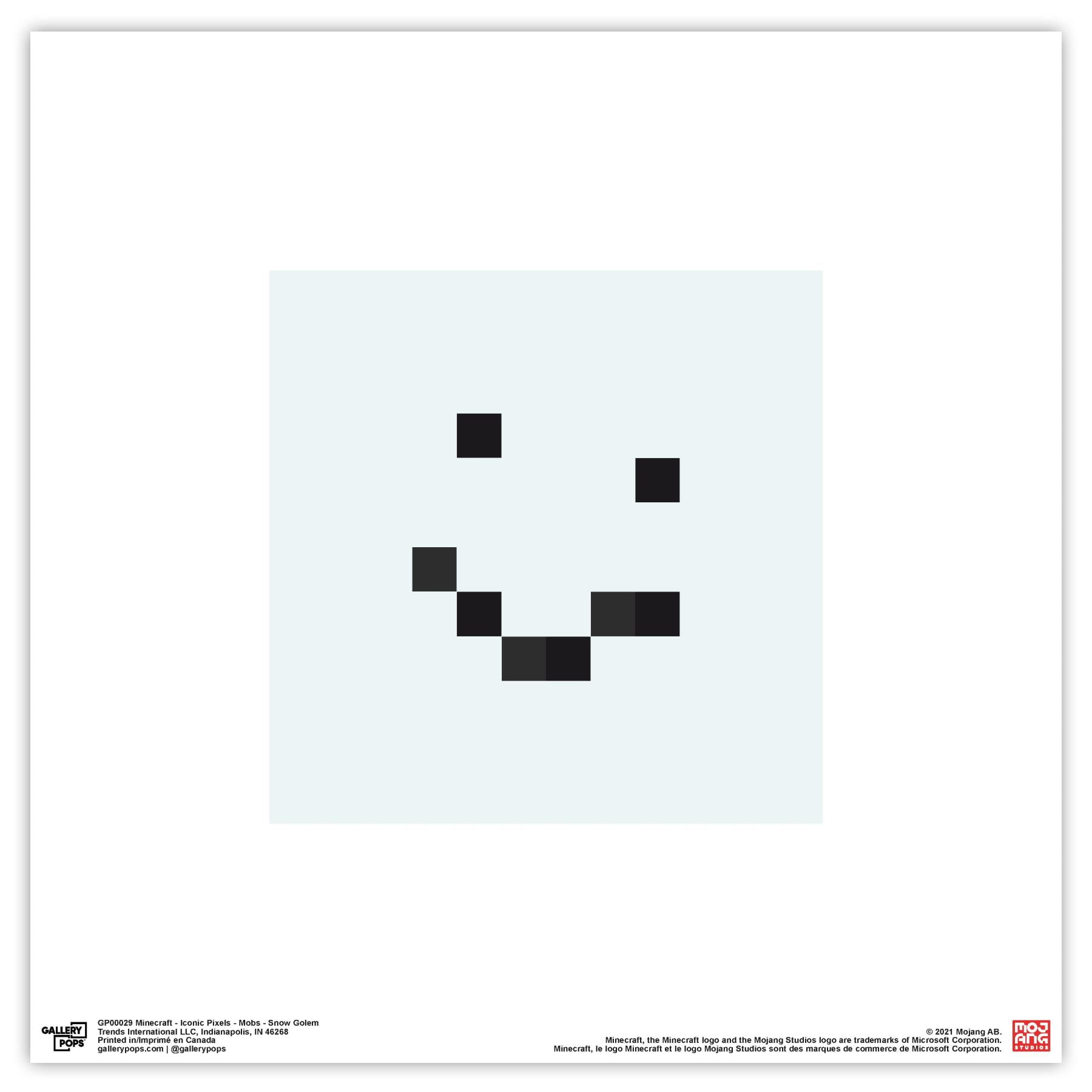 Gallery Pops Minecraft: Iconic Pixels - Mobs - Snow Golem Wall Art ...