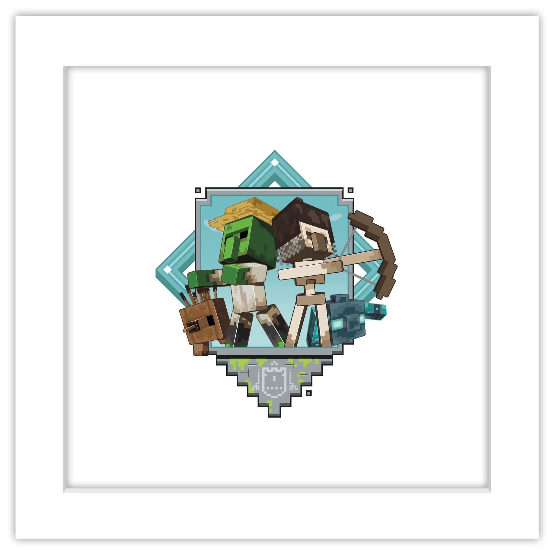 Gallery Pops Minecraft: Legends - Allies Badge Wall Art, White Framed ...