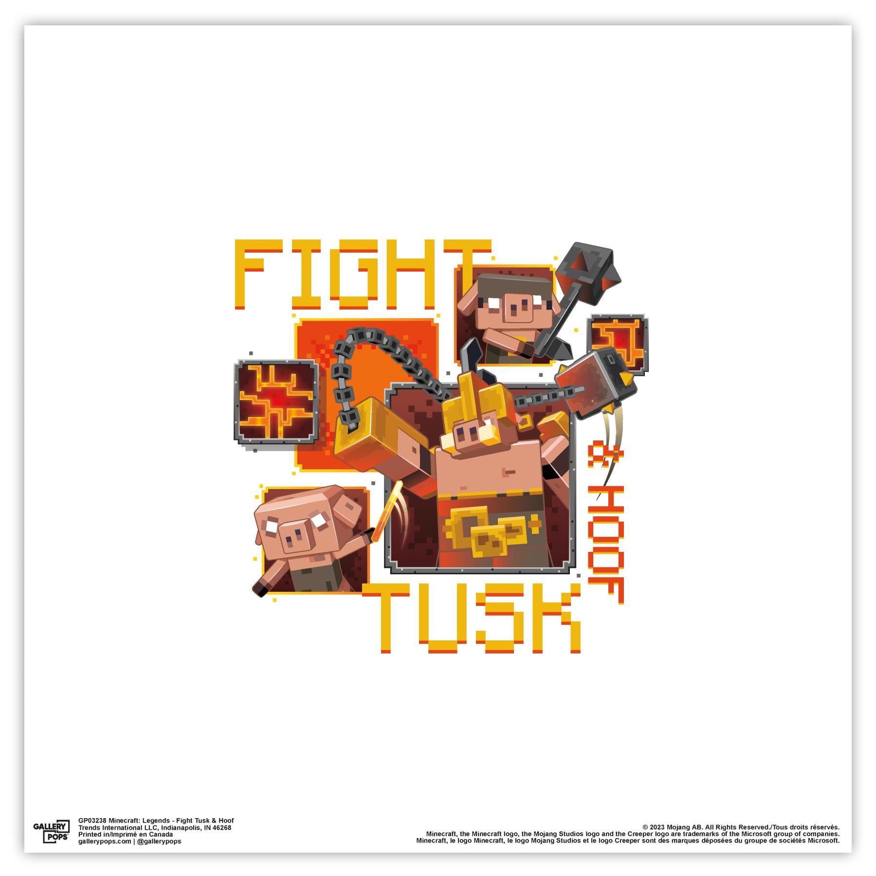 Gallery Pops Minecraft: Legends - Fight Tusk & Hoof Wall Art, Unframed ...