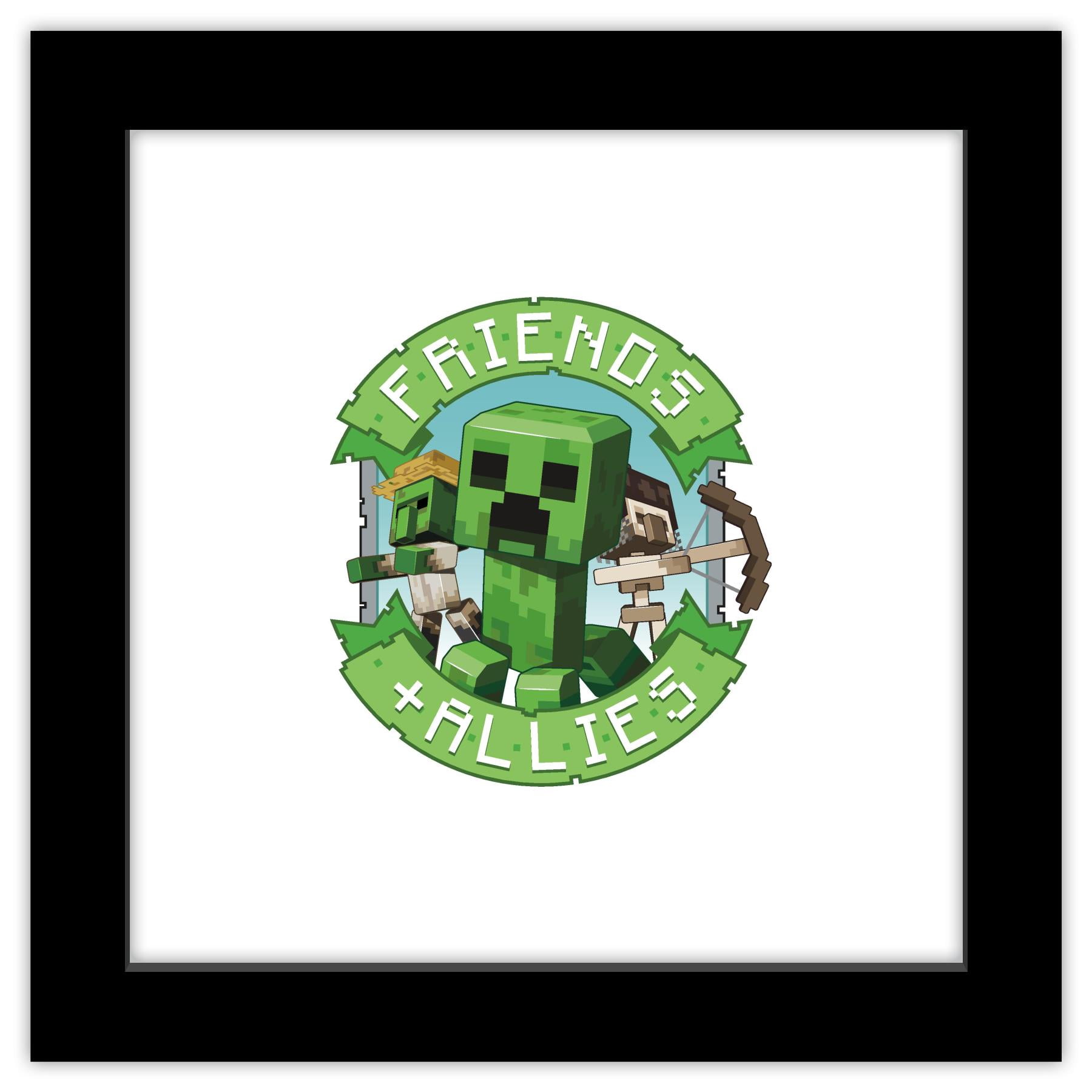 Gallery Pops Minecraft: Legends - Friends And Allies Wall Art, Black ...