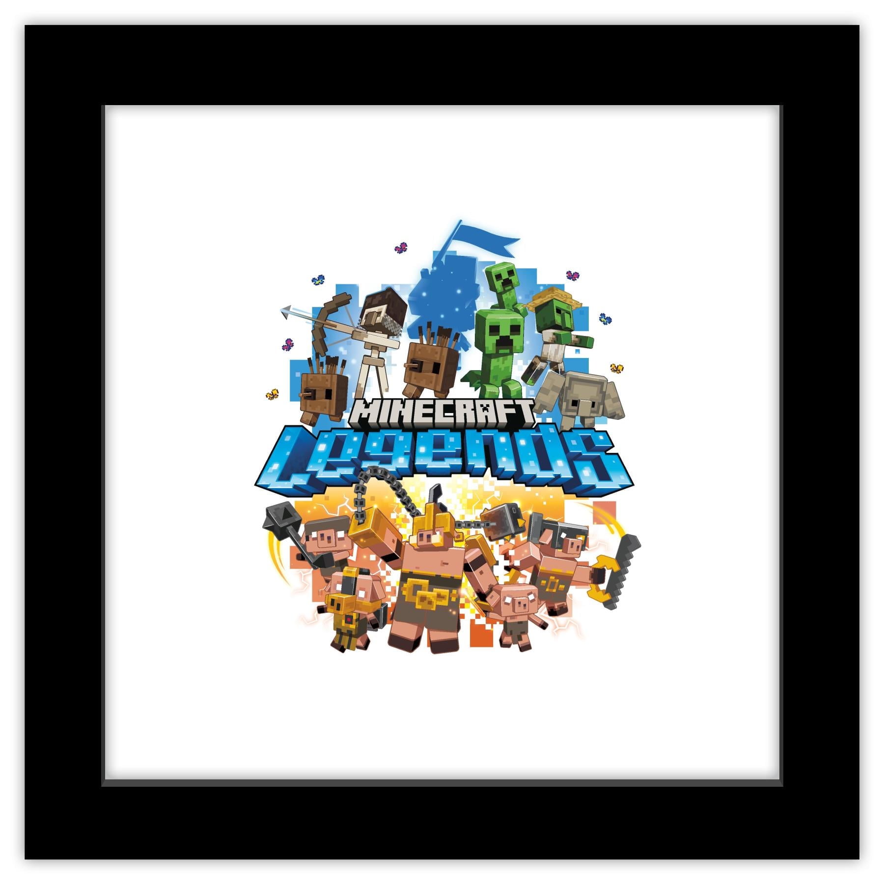 Gallery Pops Minecraft: Legends - Logo Badge Wall Art, Black Framed ...