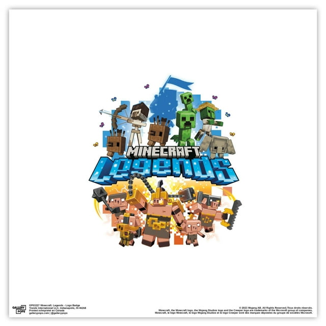 Gallery Pops Minecraft: Legends - Logo Badge Wall Art, Unframed Version ...