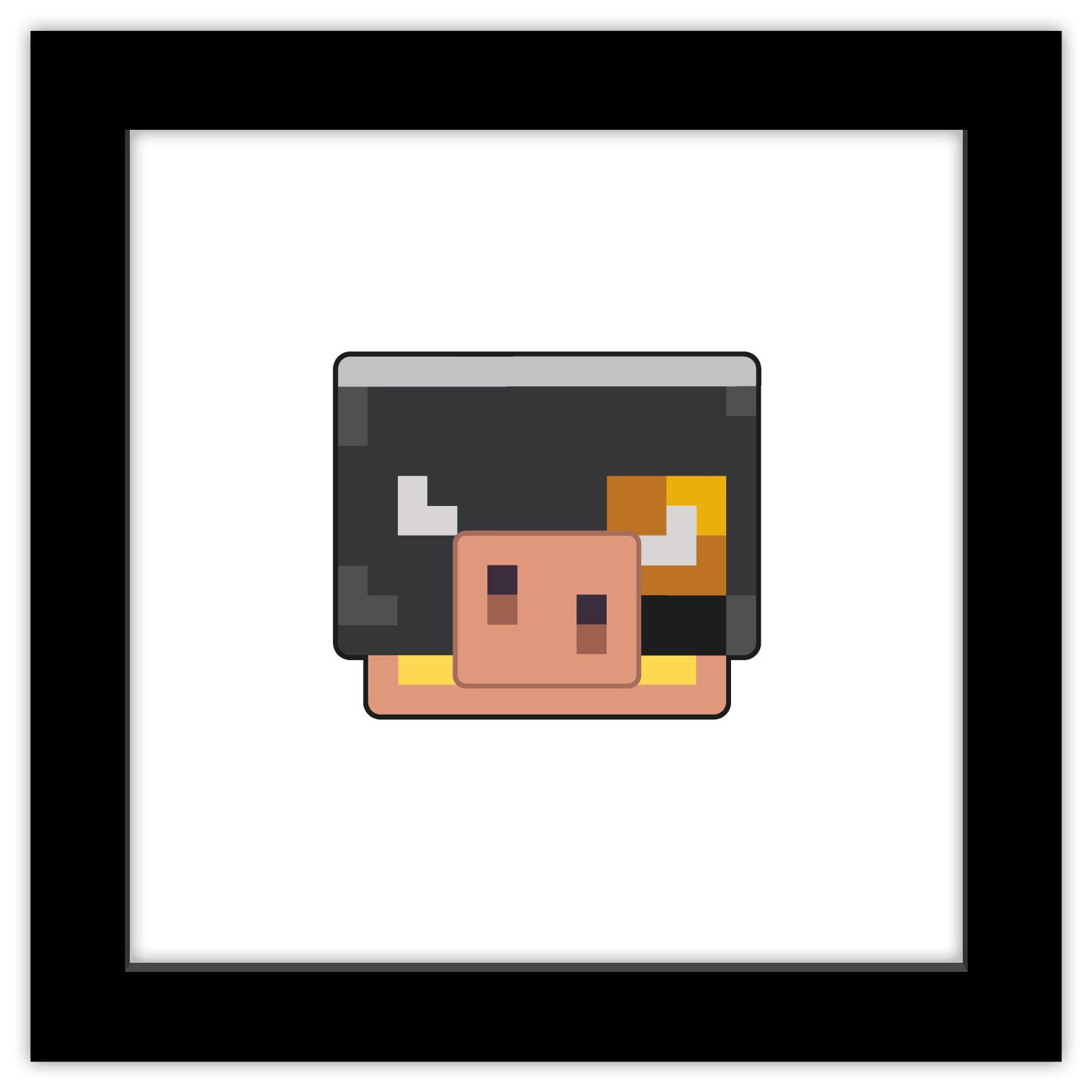 Gallery Pops Minecraft: Legends - Piglin Bruiser Icon Wall Art, Black ...
