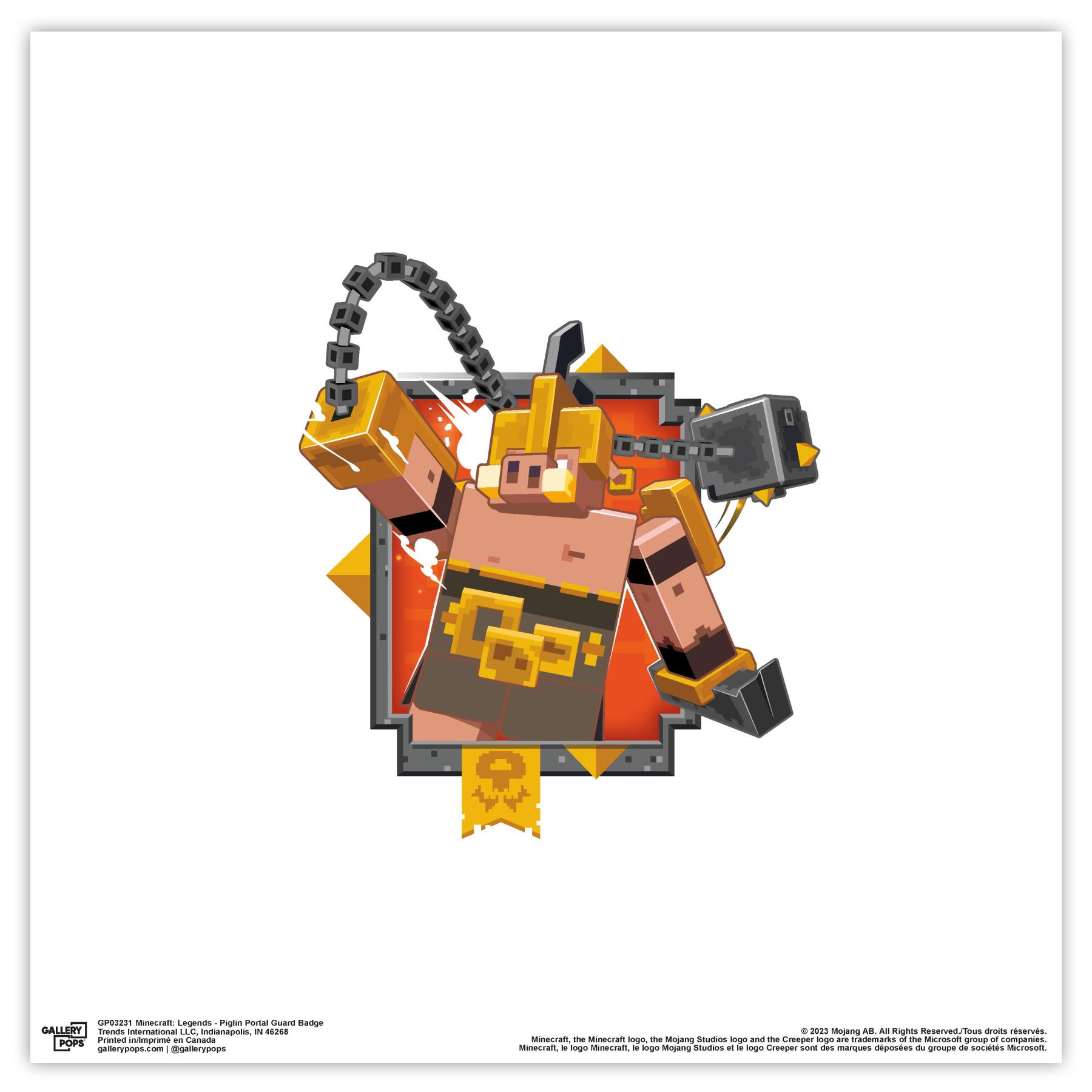 Gallery Pops Minecraft: Legends - Piglin Portal Guard Badge Wall Art ...