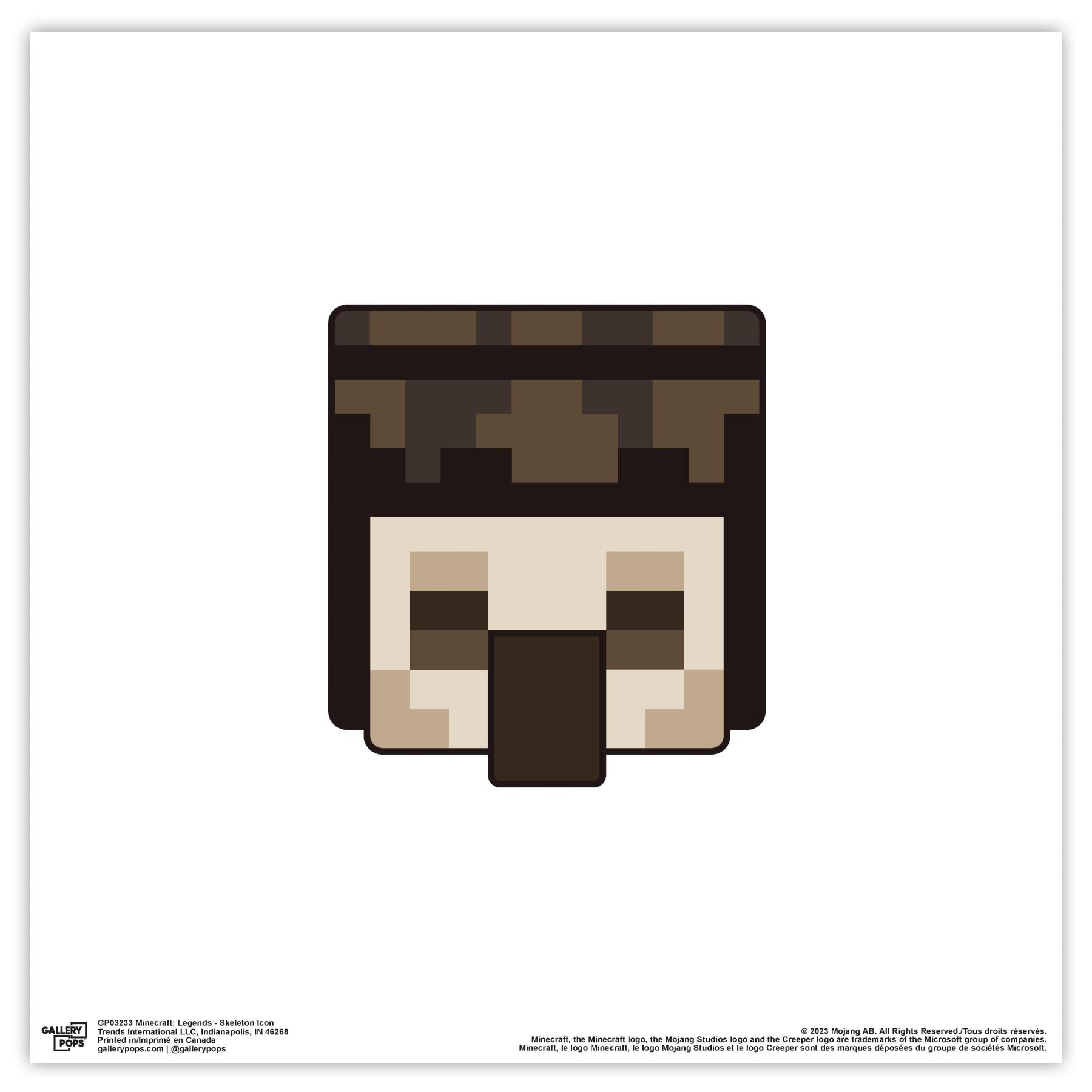 Gallery Pops Minecraft: Legends - Skeleton Icon Wall Art, Unframed ...