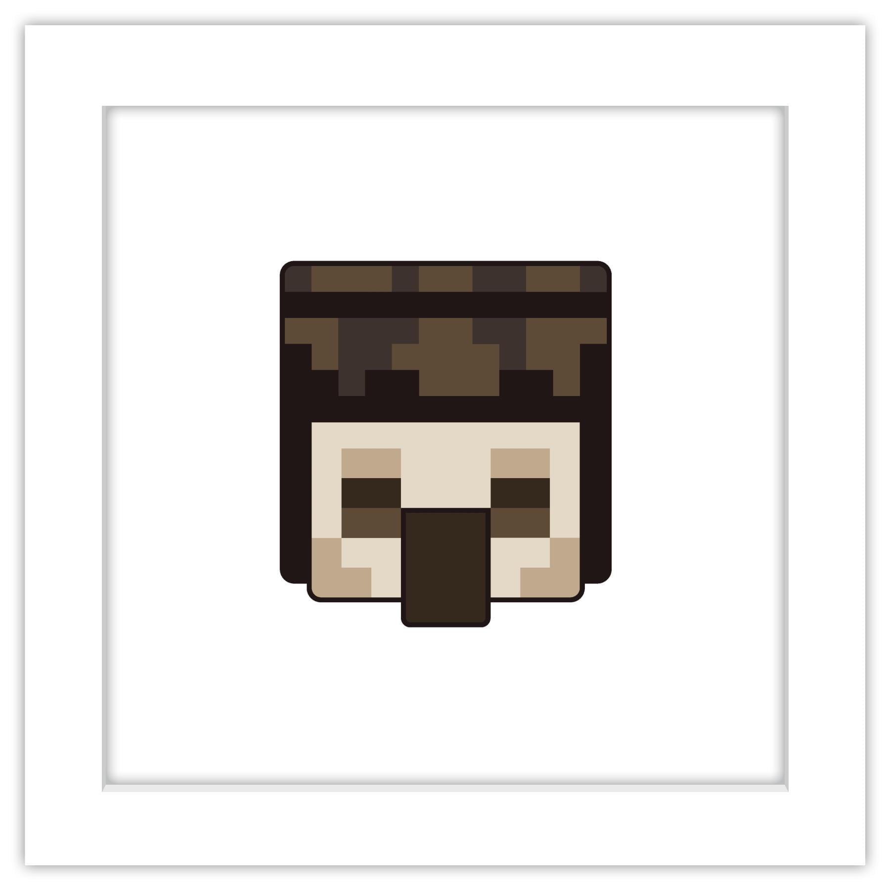 Gallery Pops Minecraft: Legends - Skeleton Icon Wall Art, White Framed ...