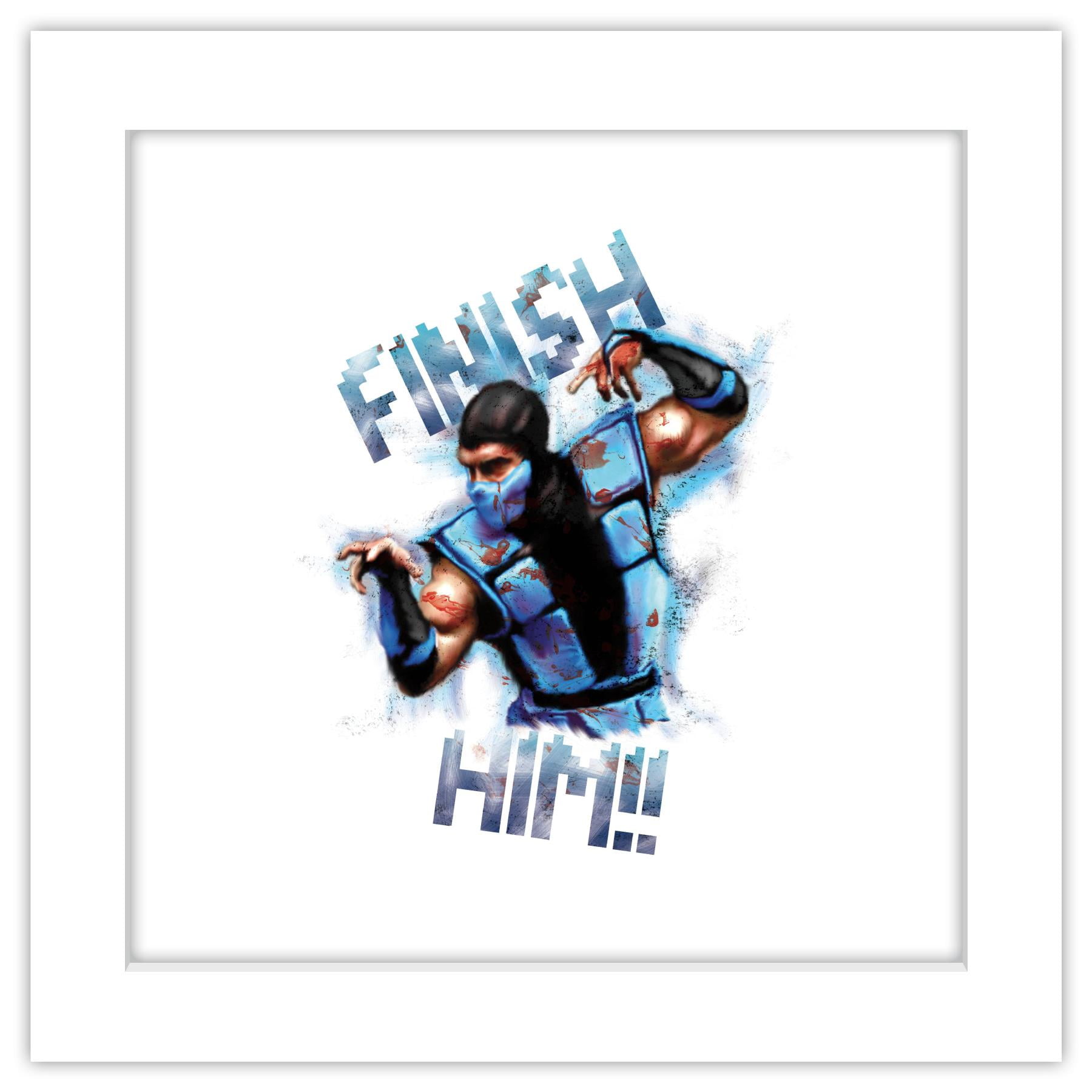 Gallery Pops Mortal Kombat - Sub-Zero Finish Him Wall Art, White Framed ...