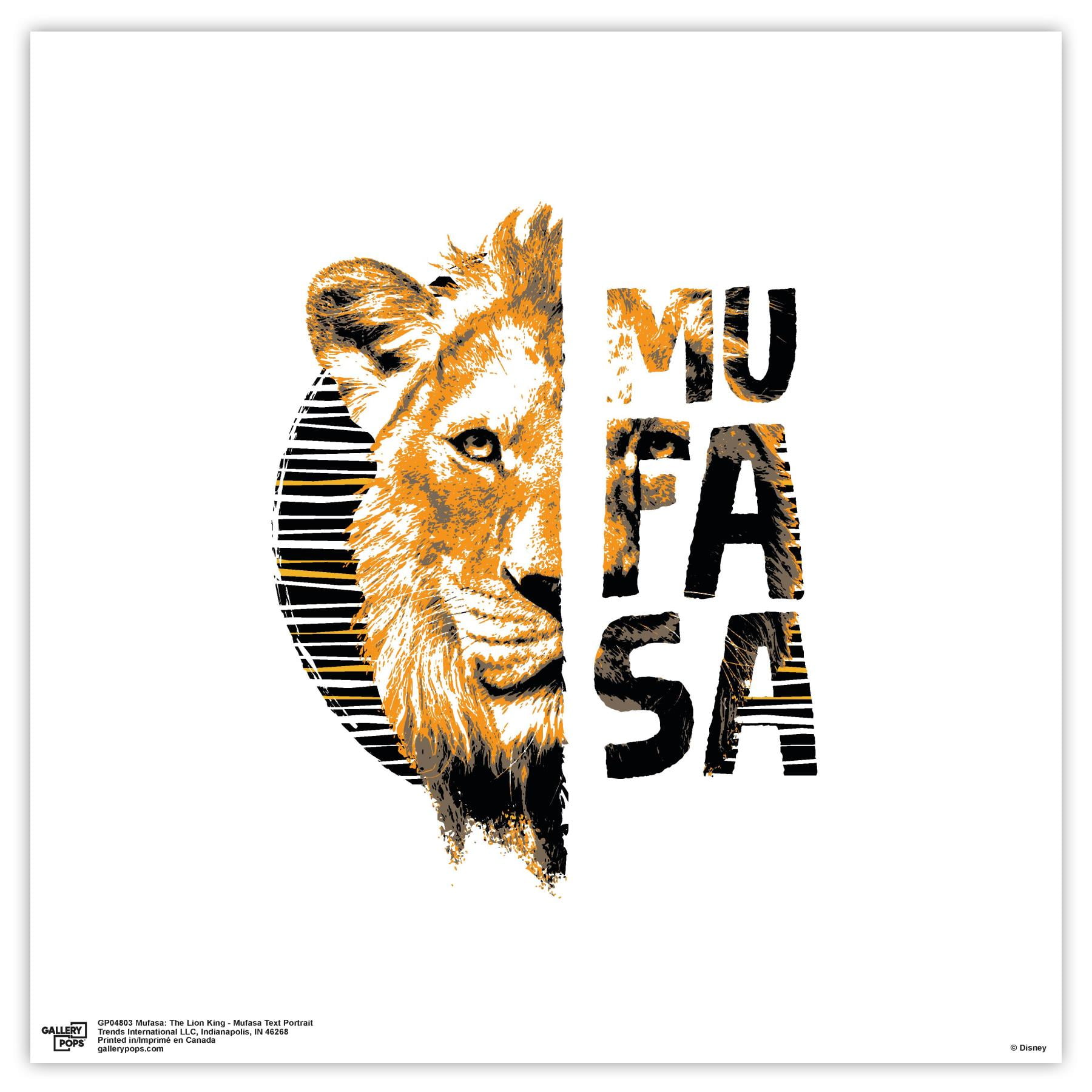 Gallery Pops Mufasa: The Lion King - Mufasa Text Portrait Wall Art ...