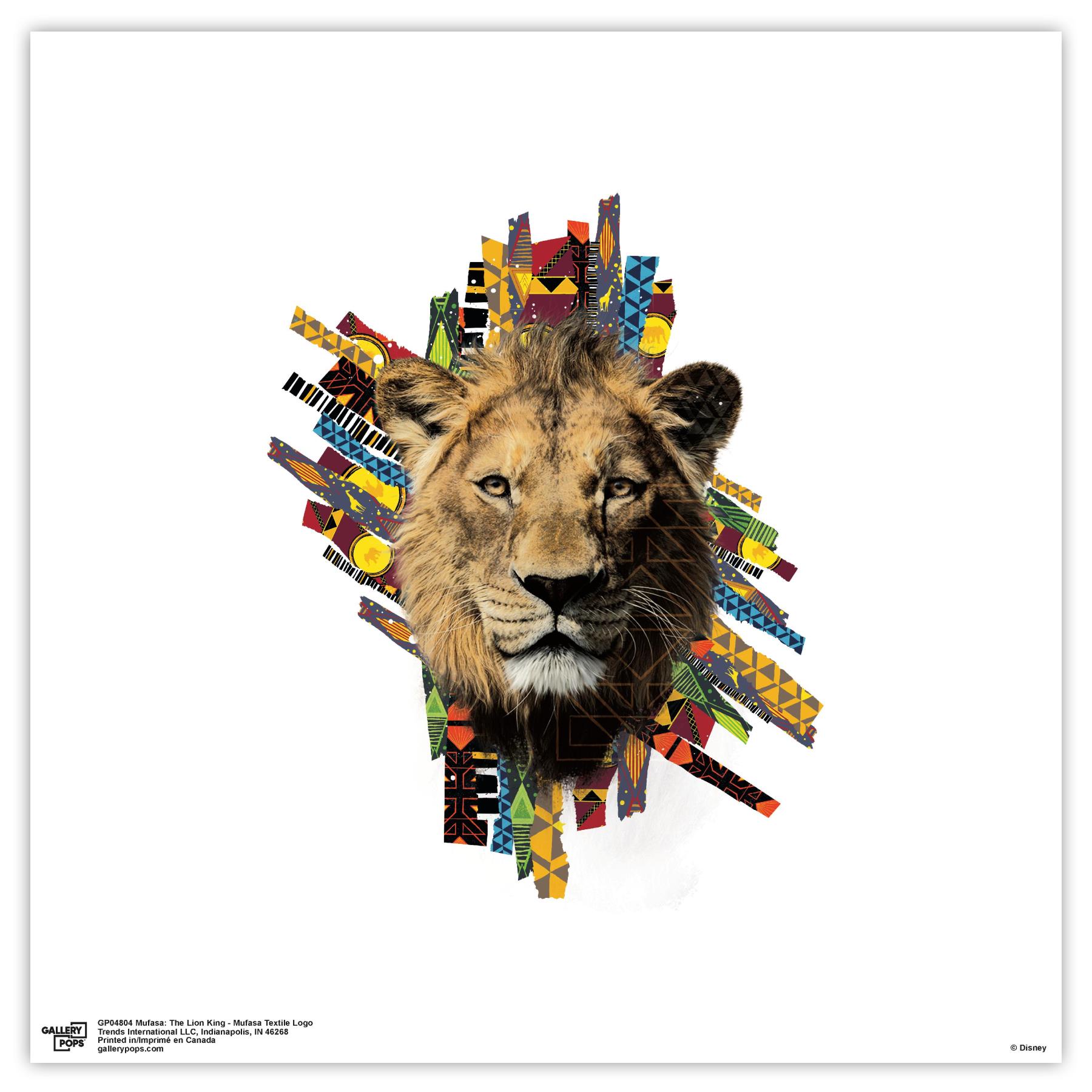 Gallery Pops Mufasa: The Lion King - Mufasa Textile Logo Wall Art ...