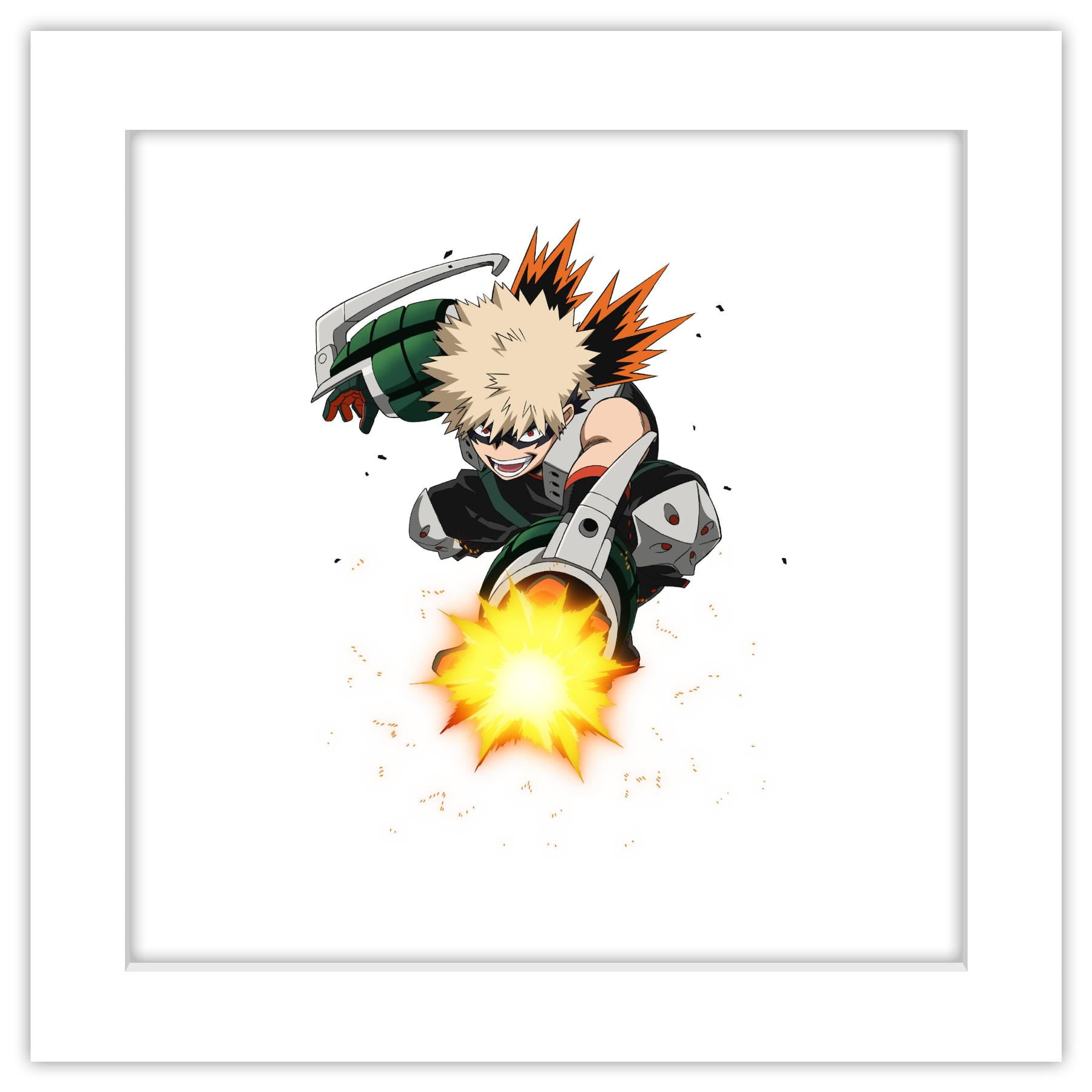 Gallery Pops My Hero Academia - Katsuki Bakugo Wall Art, White Framed ...